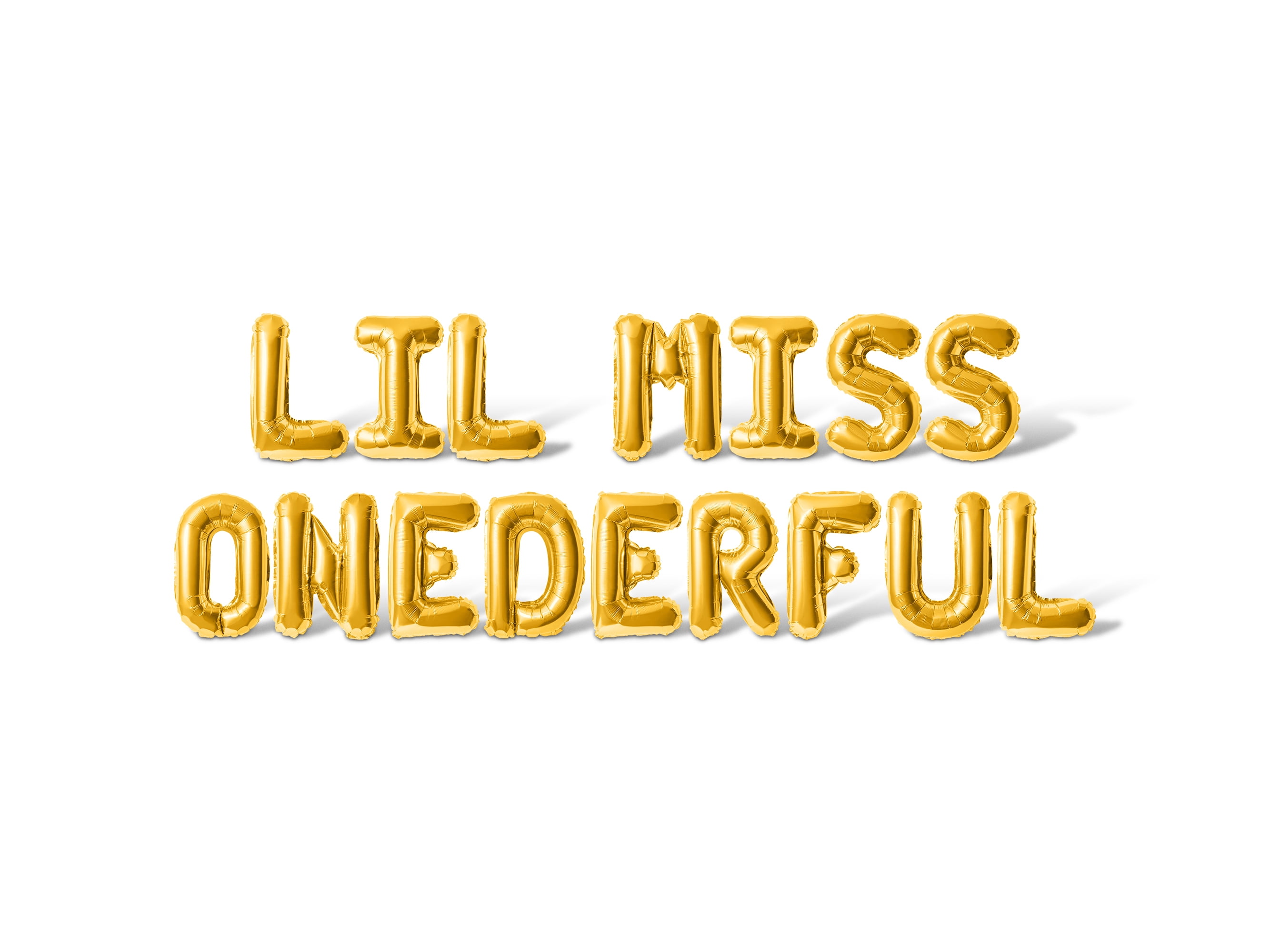 Letter Balloons - LIL MISS ONEDERFUL 16" Inch Alphabet Letters Foil ...