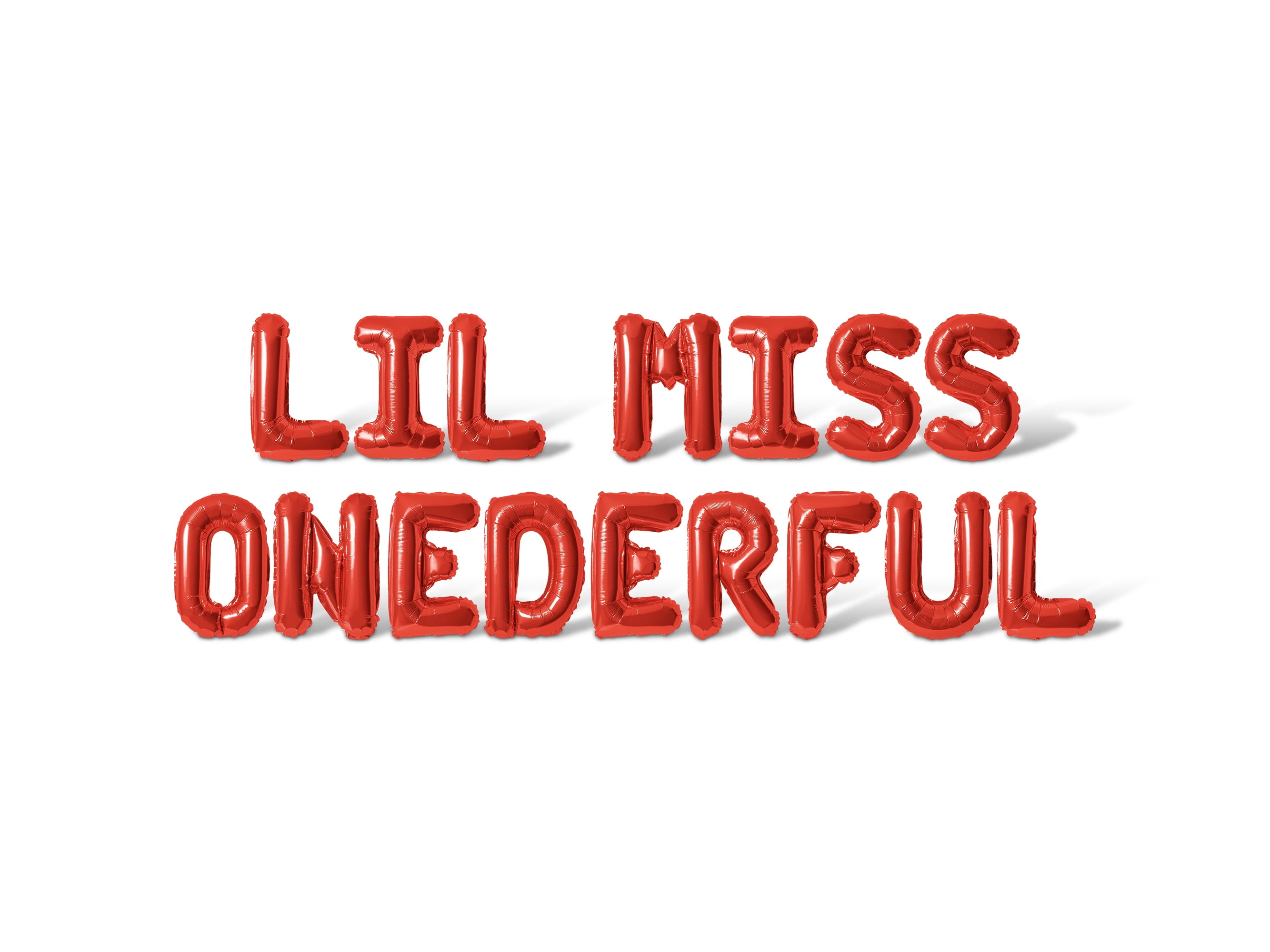 Letter Balloons - LIL MISS ONEDERFUL 16" Inch Alphabet Letters Foil ...