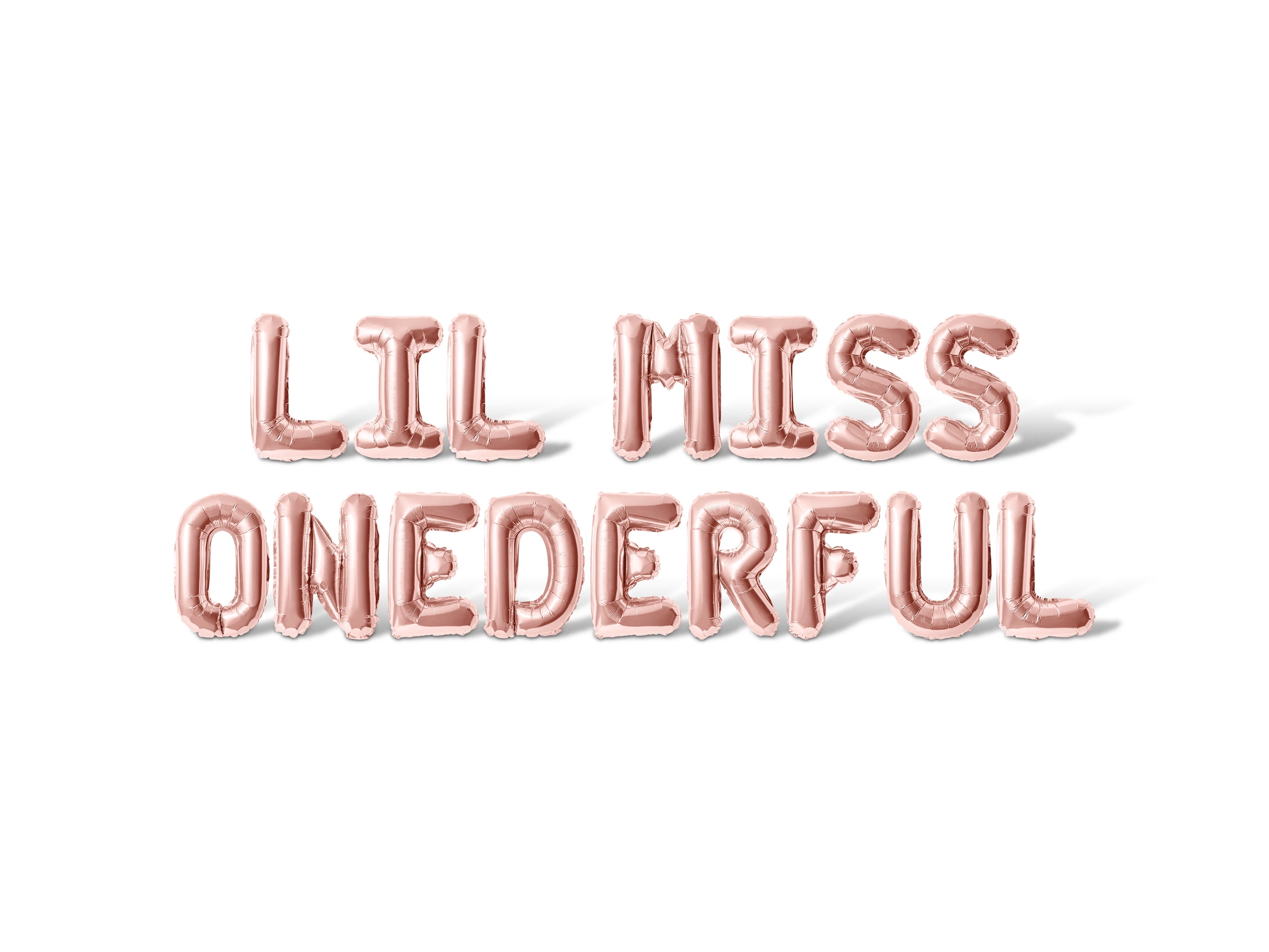 Letter Balloons - LIL MISS ONEDERFUL 16" Inch Alphabet Letters Foil ...