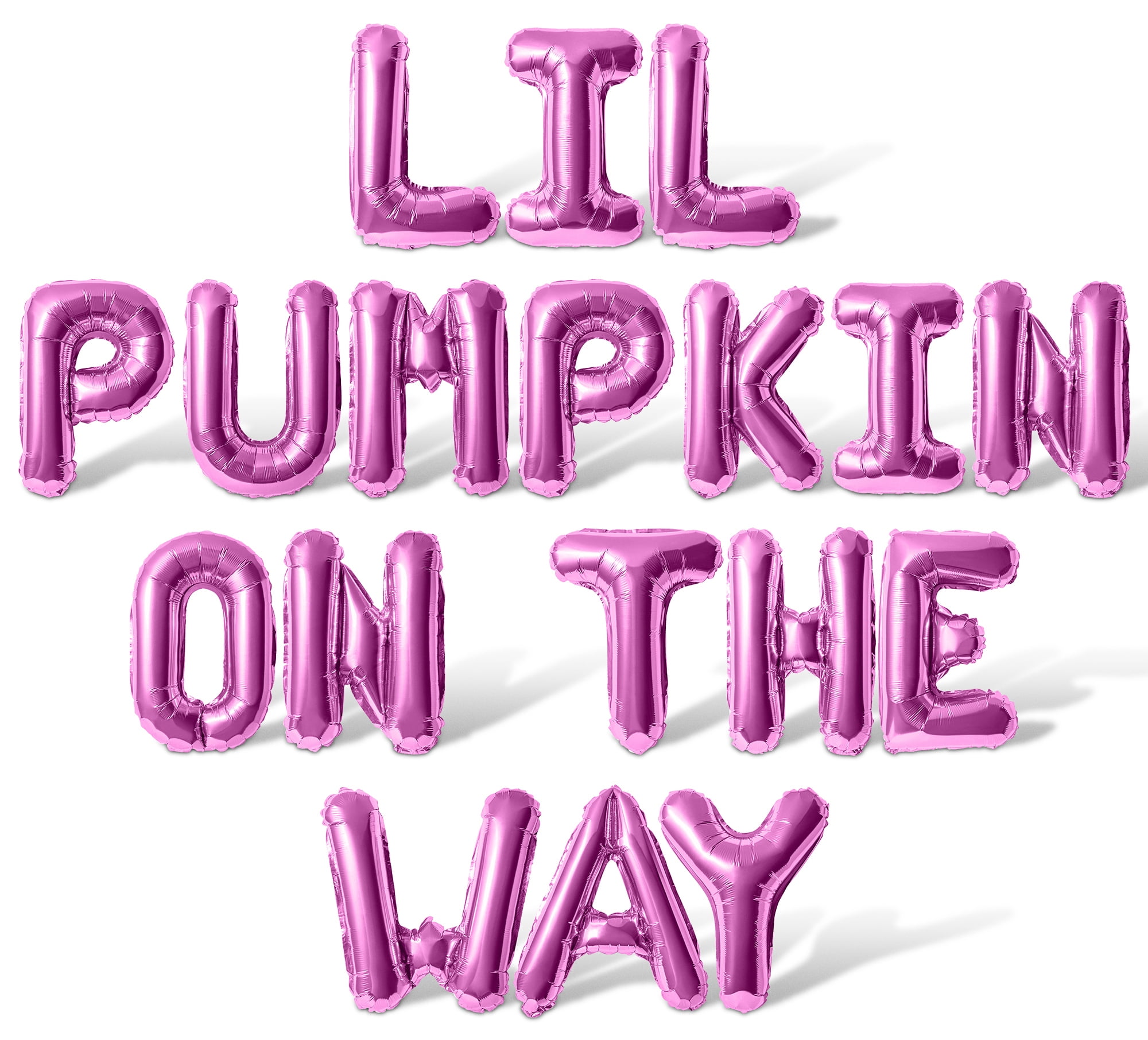 Letter Balloons - LIL PUMPKIN ON THE WAY 16" Inch Alphabet Letters Foil ...