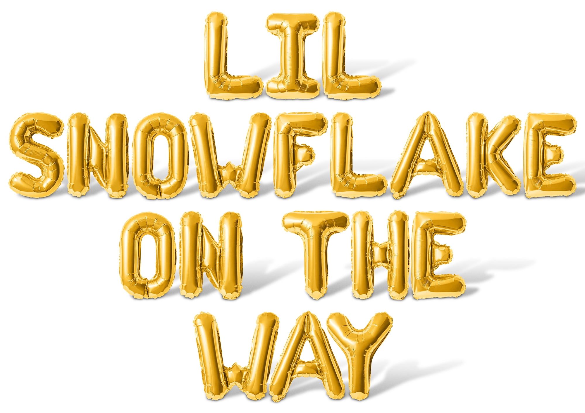 Letter Balloons - LIL SNOWFLAKE ON THE WAY 16" Inch Alphabet Letters ...