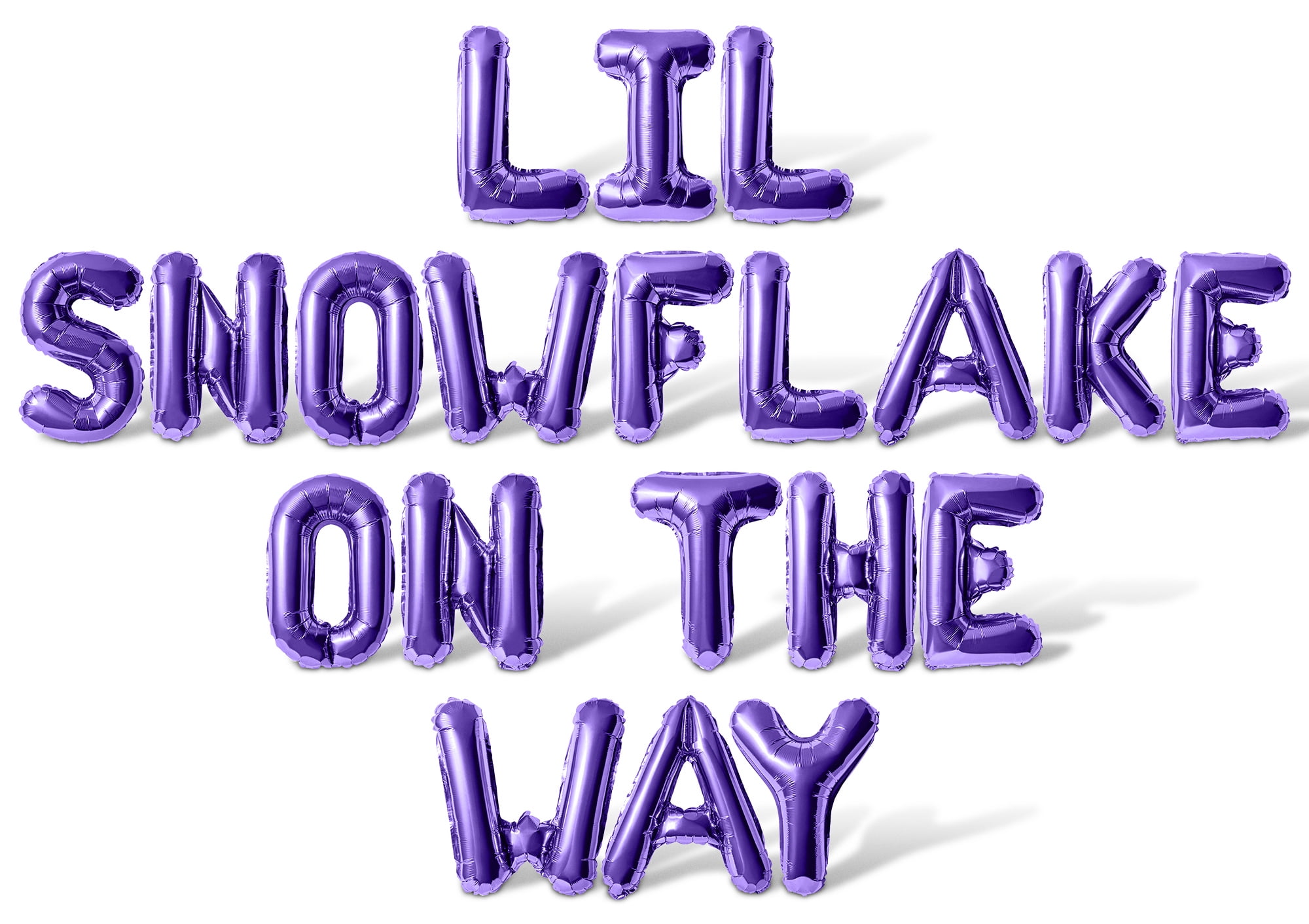 Letter Balloons - LIL SNOWFLAKE ON THE WAY 16" Inch Alphabet Letters ...