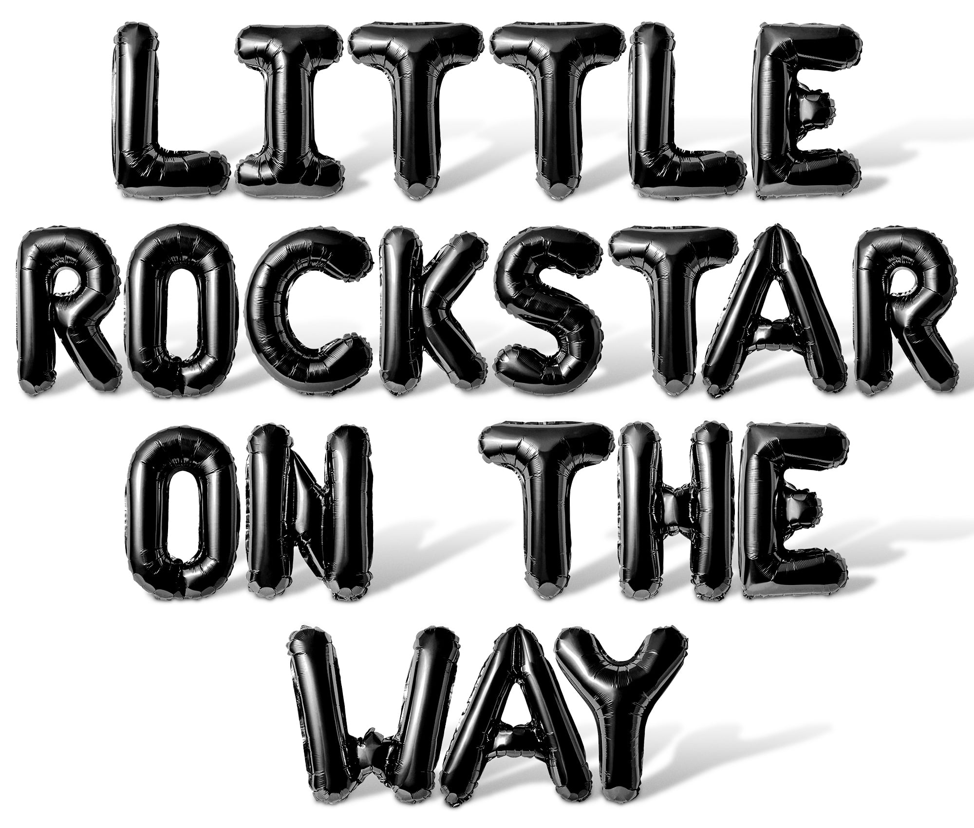 Letter Balloons - LITTLE ROCKSTAR ON THE WAY 16" Inch Alphabet Letters ...