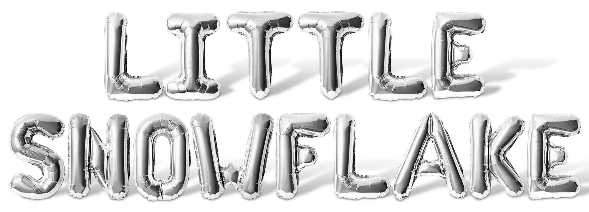 Letter Balloons - LITTLE SNOW FLAKE 16" Inch Alphabet Letters Foil ...