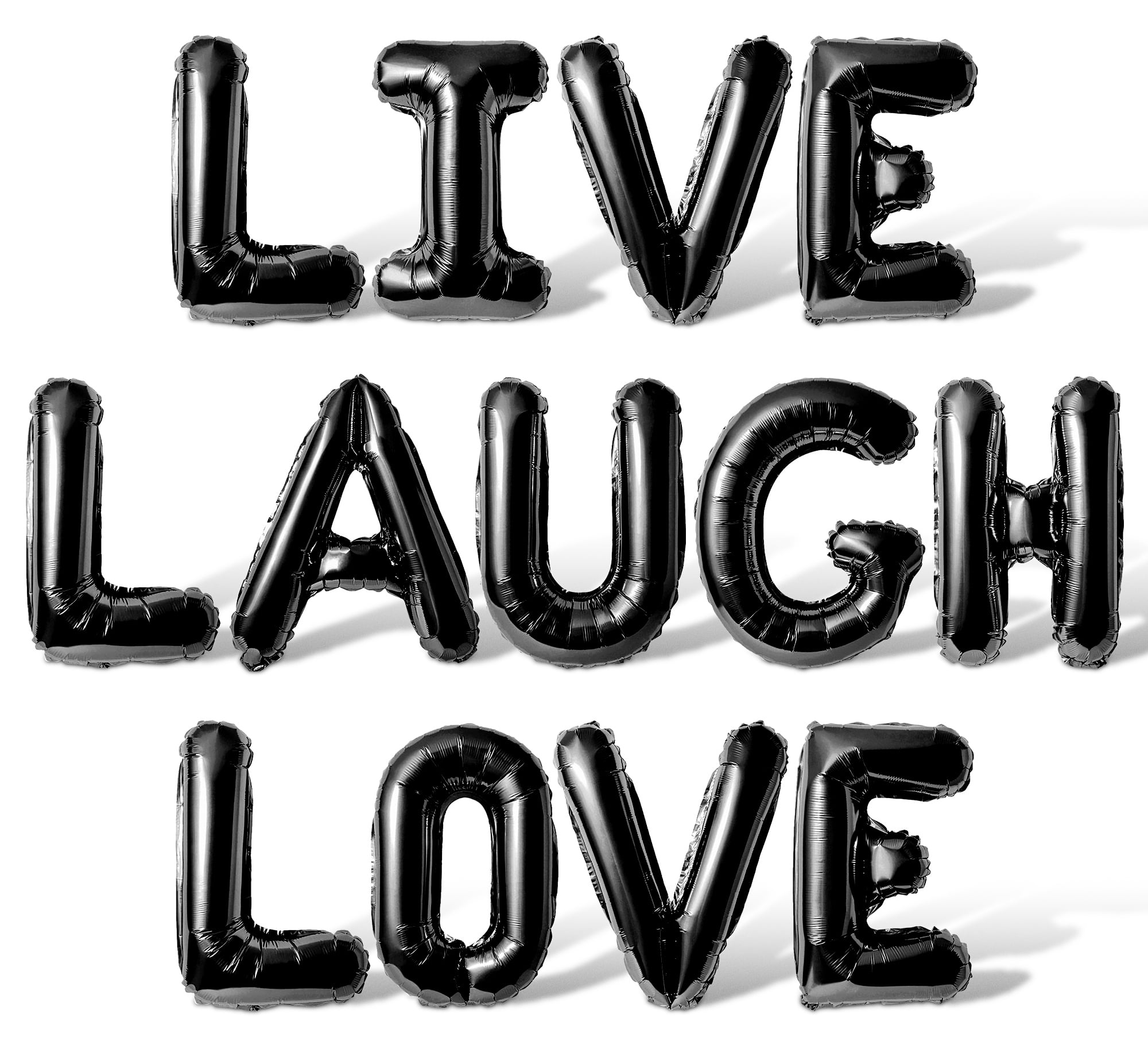 Letter Balloons - LIVE LAUGH LOVE 16" Inch Alphabet Letters Foil Mylar ...