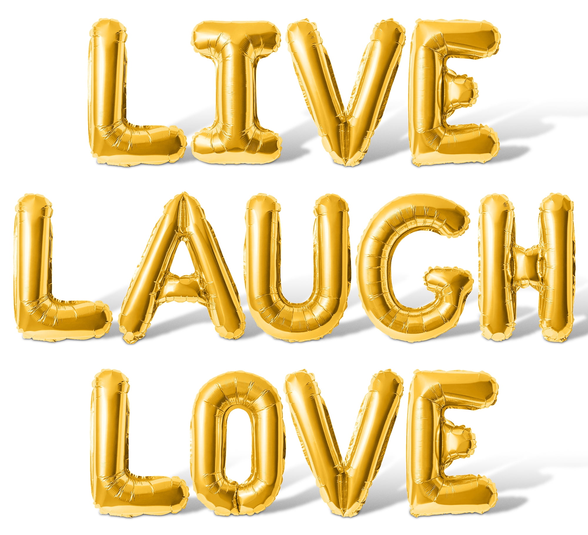 Letter Balloons - LIVE LAUGH LOVE 16" Inch Alphabet Letters Foil Mylar ...