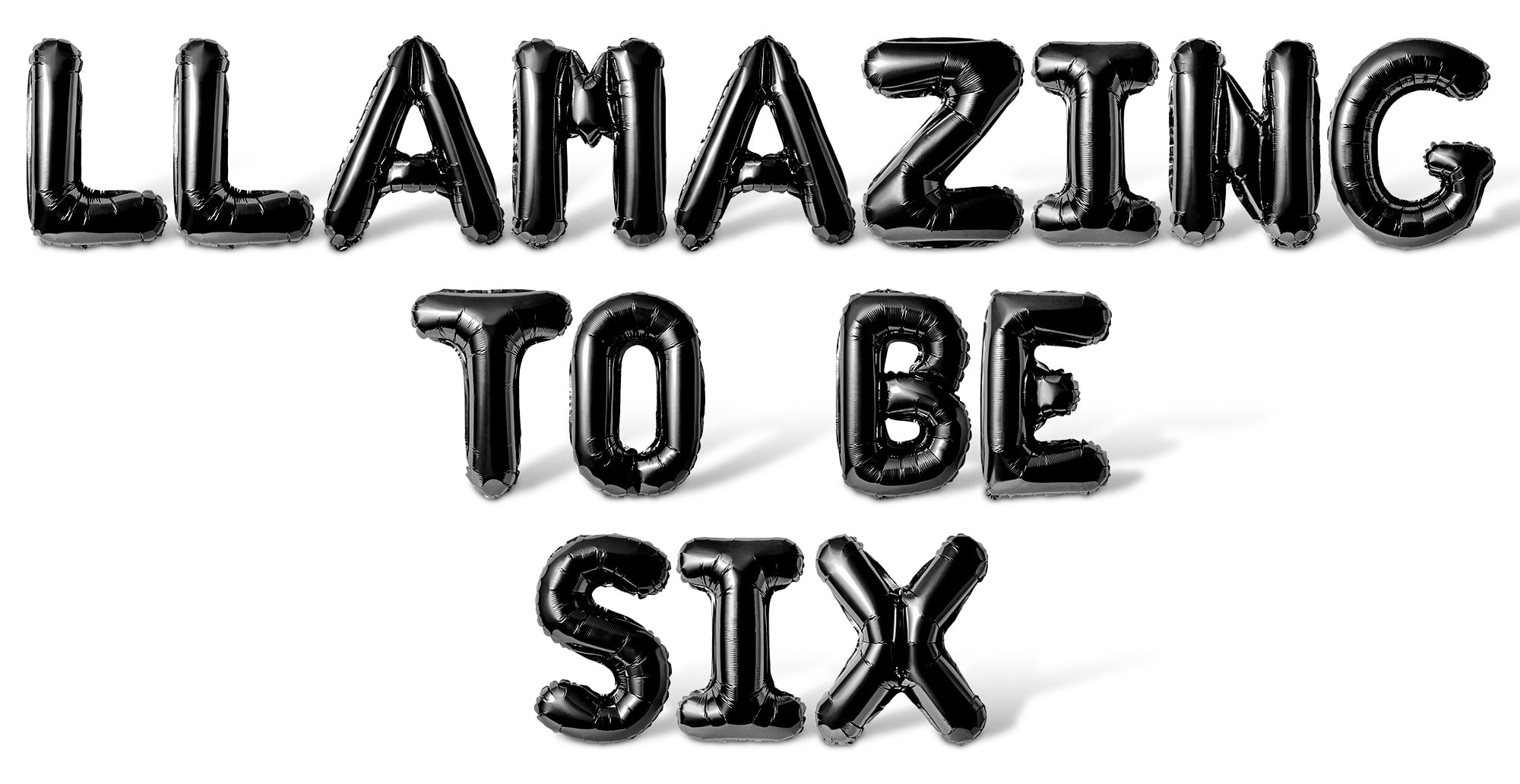 Letter Balloons - LLAMAZING TO BE SIX 16" Inch Alphabet Letters Foil ...