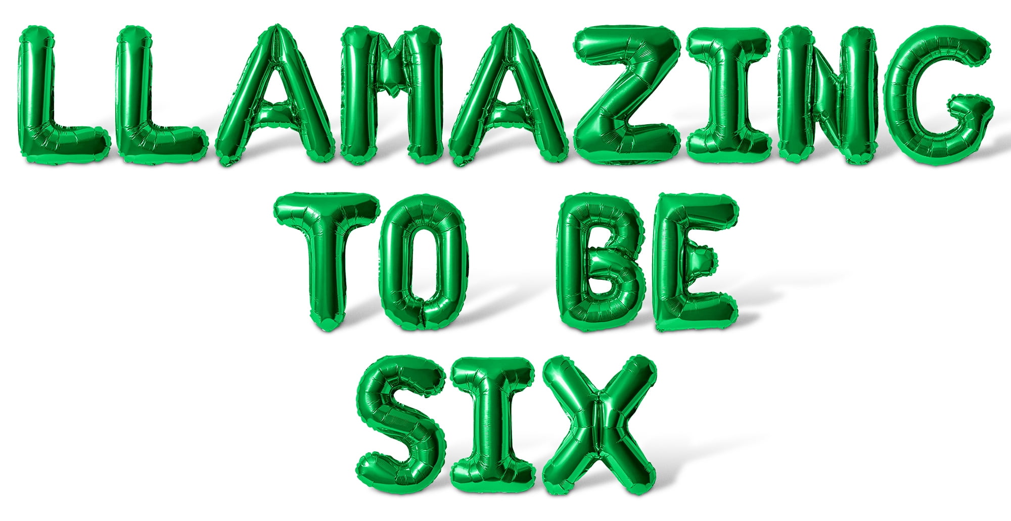 Letter Balloons - LLAMAZING TO BE SIX 16" Inch Alphabet Letters Foil ...