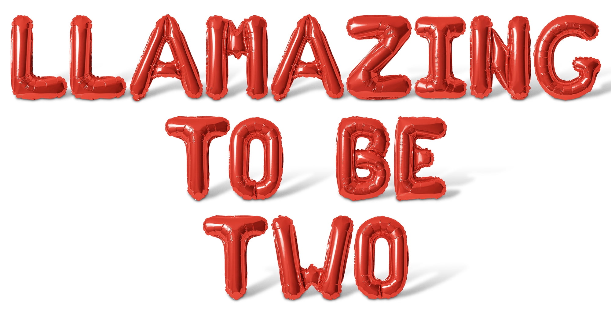 Letter Balloons - LLAMAZING TO BE TWO 16" Inch Alphabet Letters Foil ...