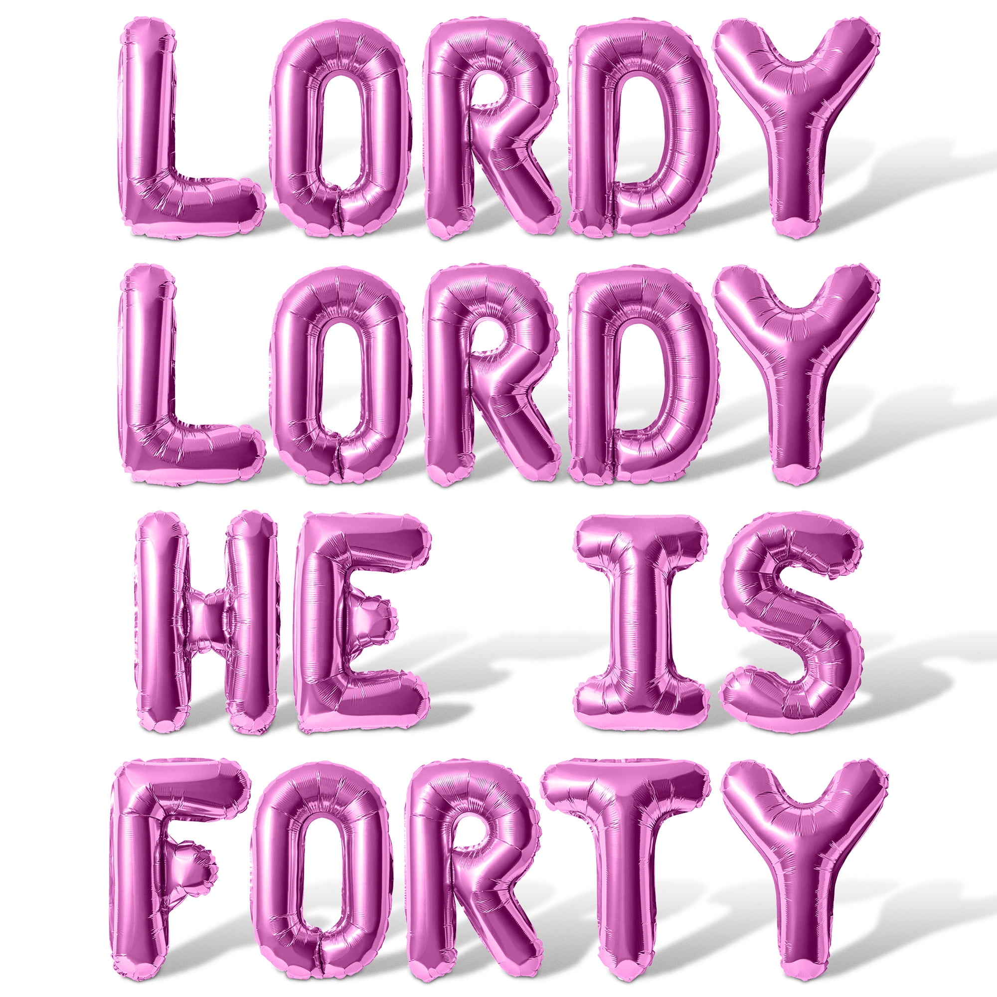 Letter Balloons - LORDY LORDY HE IS FORTY 16" Inch Alphabet Letters ...