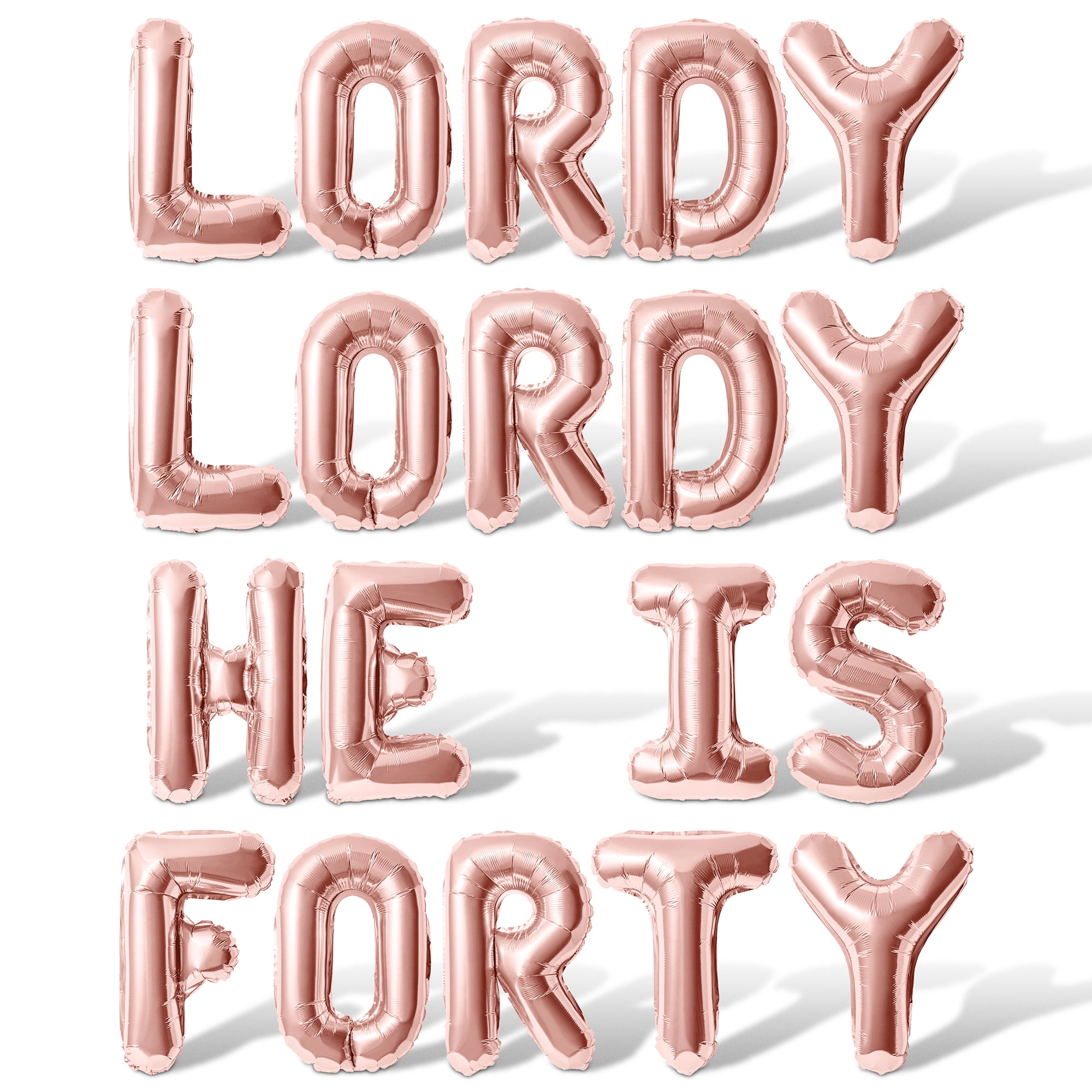Letter Balloons - LORDY LORDY HE IS FORTY 16" Inch Alphabet Letters ...