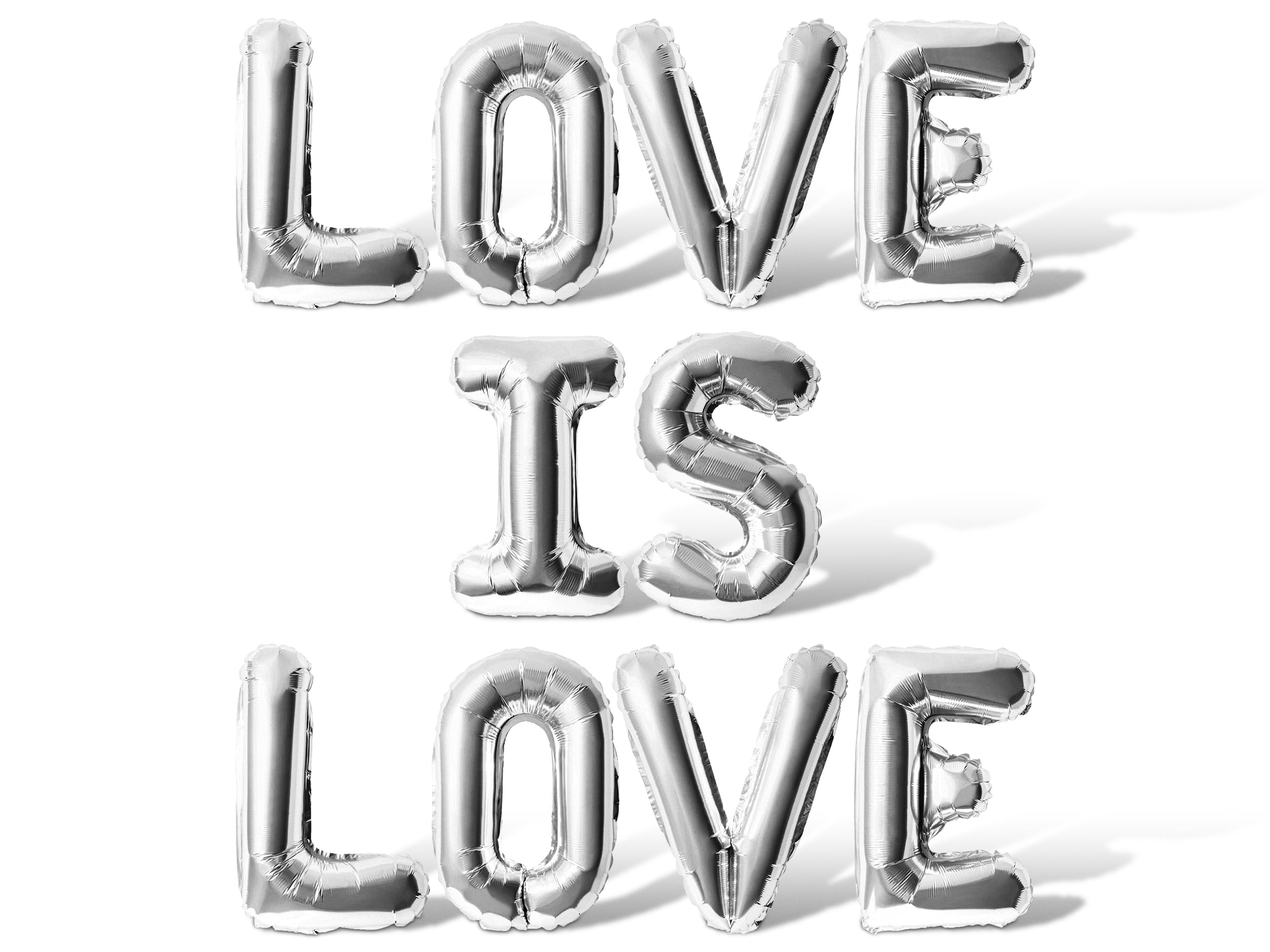 Letter Balloons - LOVE IS LOVE 16" Inch Alphabet Letters Foil Mylar ...