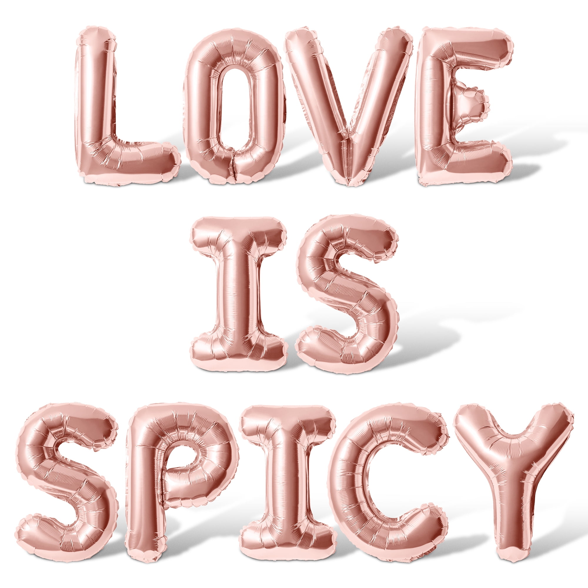 Letter Balloons - LOVE IS SPICY 16" Inch Alphabet Letters Foil Mylar ...