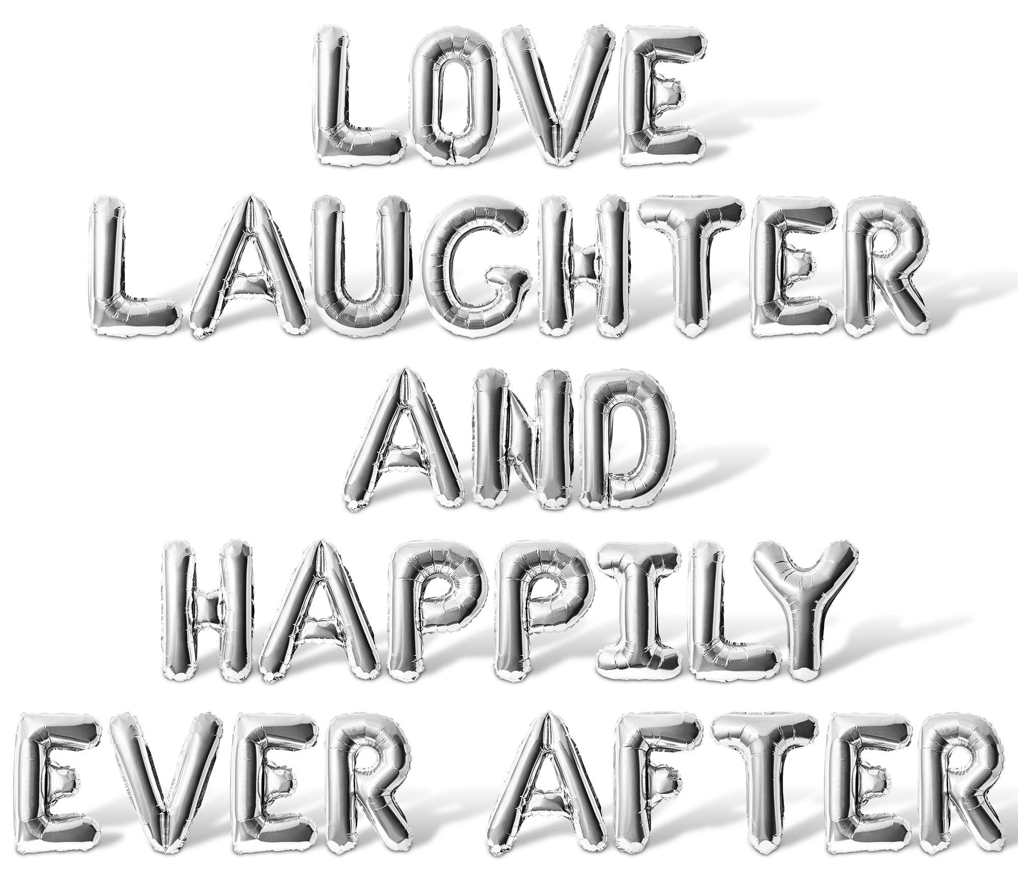 Letter Balloons - LOVE LAUGHTER AND HAPPILY EVER AFTER 16" Inch ...