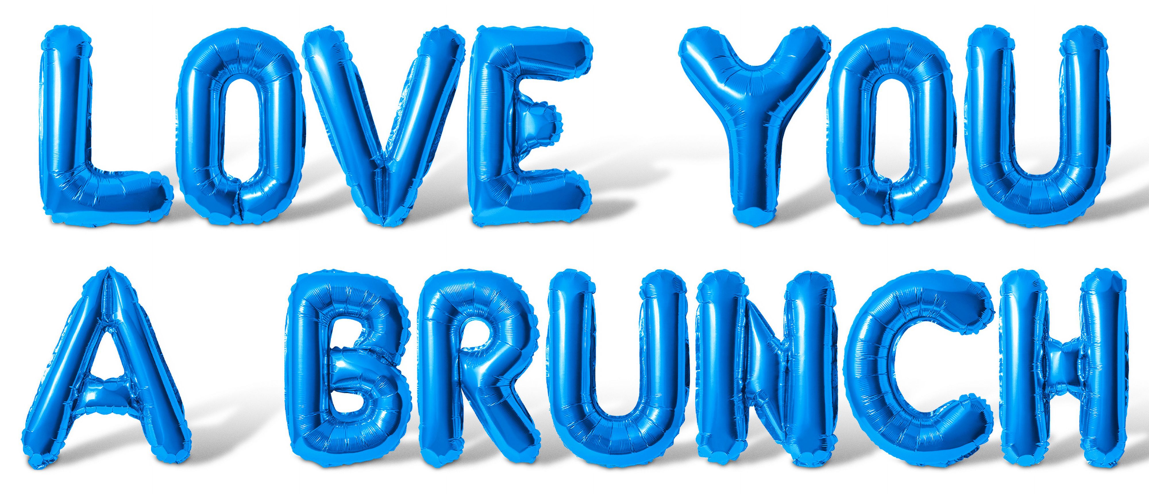 Letter Balloons - LOVE YOU A BRUNCH 16" Inch Alphabet Letters Foil ...