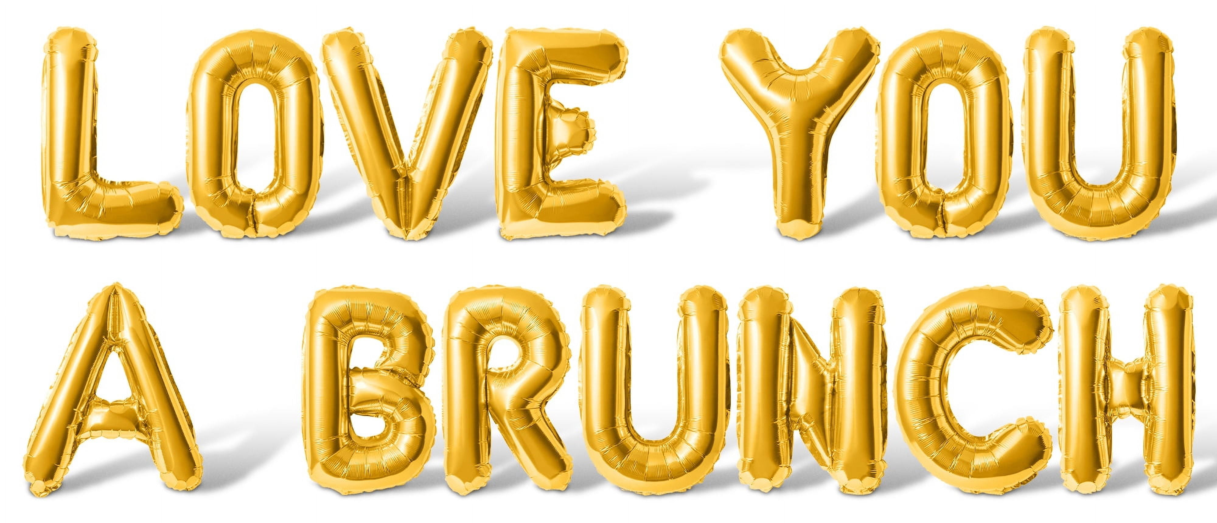 Letter Balloons - LOVE YOU A BRUNCH 16" Inch Alphabet Letters Foil ...