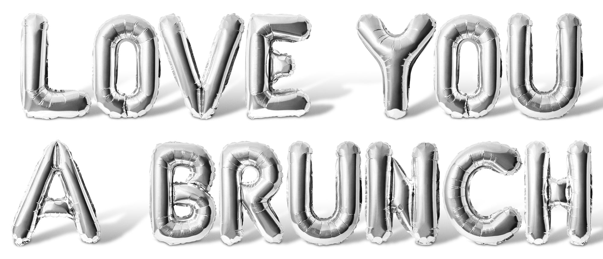 Letter Balloons - LOVE YOU A BRUNCH 16" Inch Alphabet Letters Foil ...