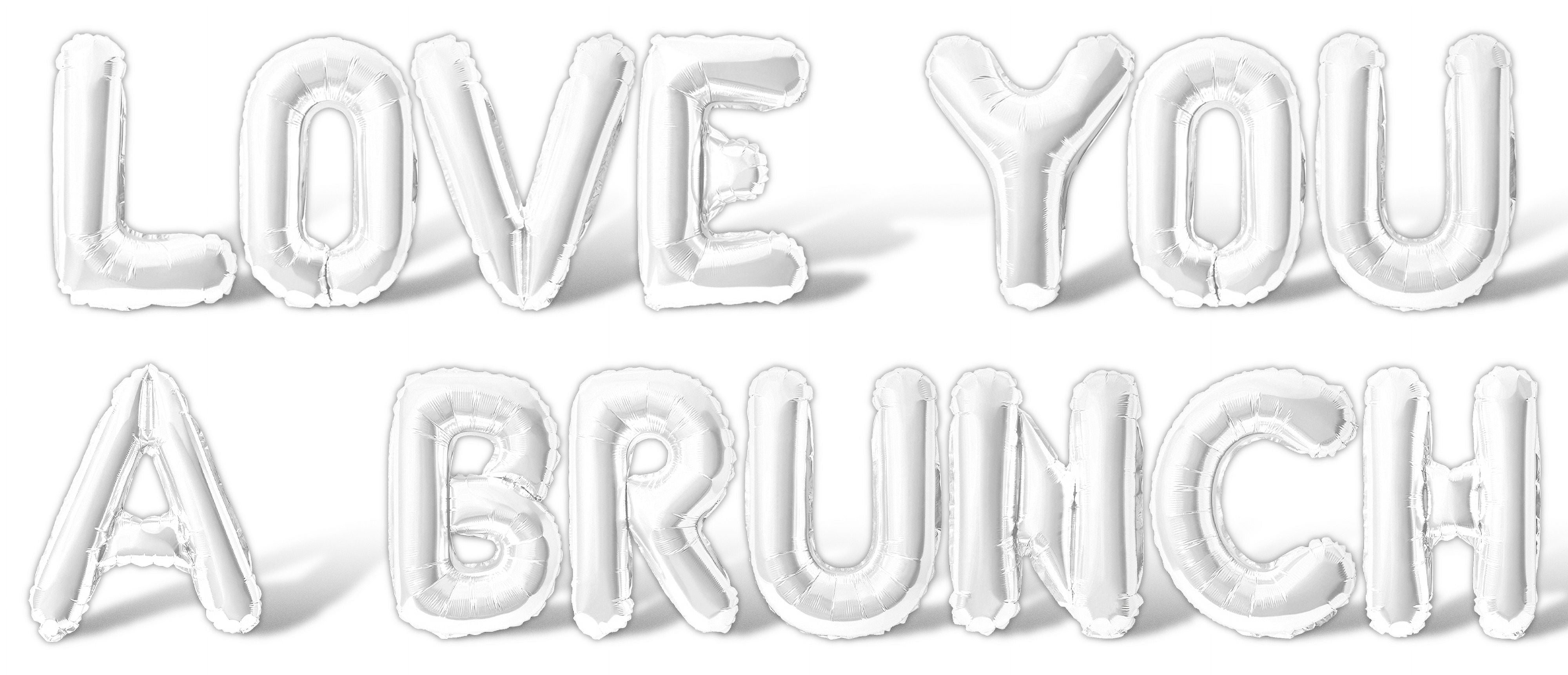 Letter Balloons - LOVE YOU A BRUNCH 16" Inch Alphabet Letters Foil ...