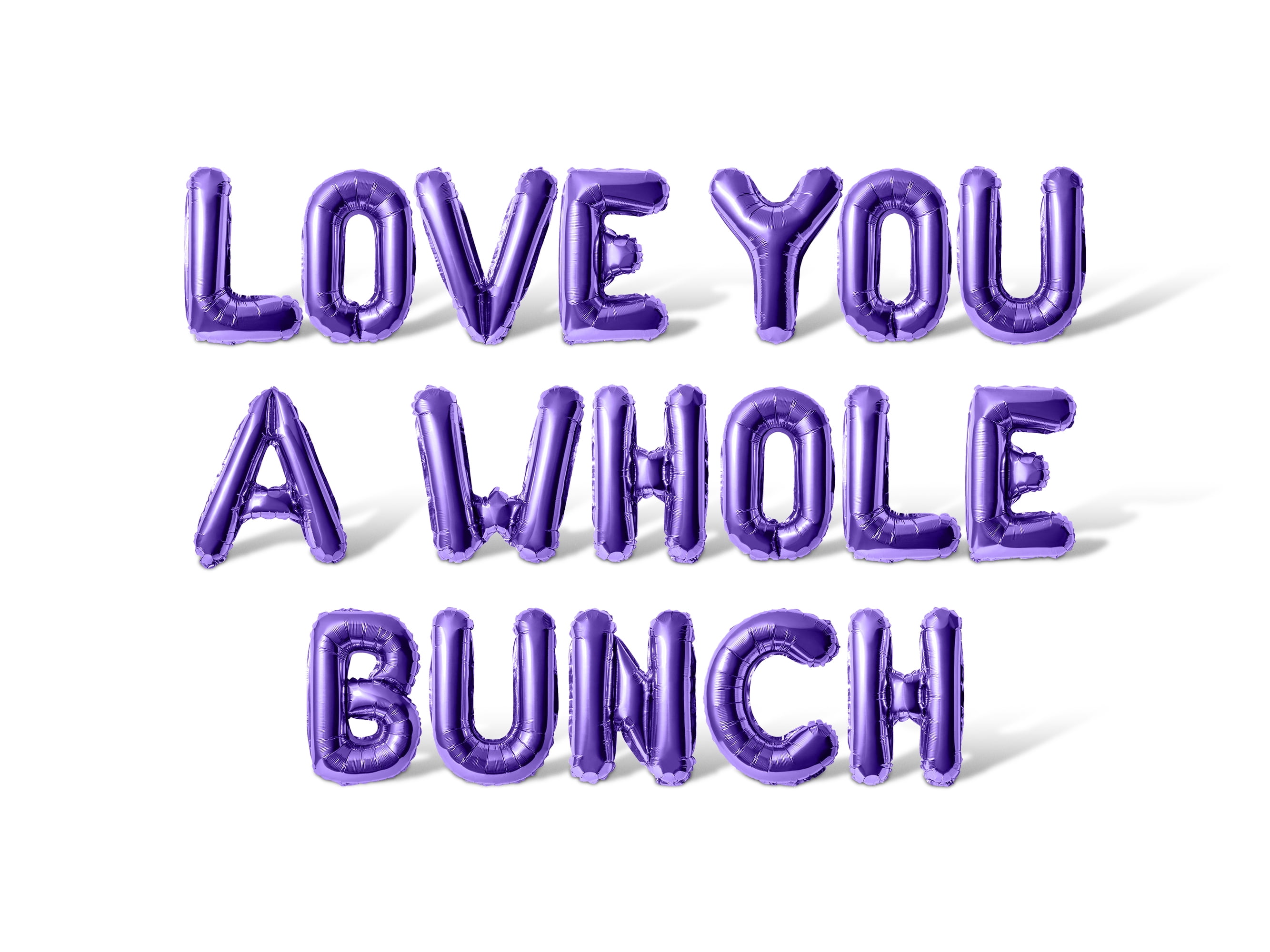 Letter Balloons - LOVE YOU A WHOLE BUNCH 16" Inch Alphabet Letters Foil ...