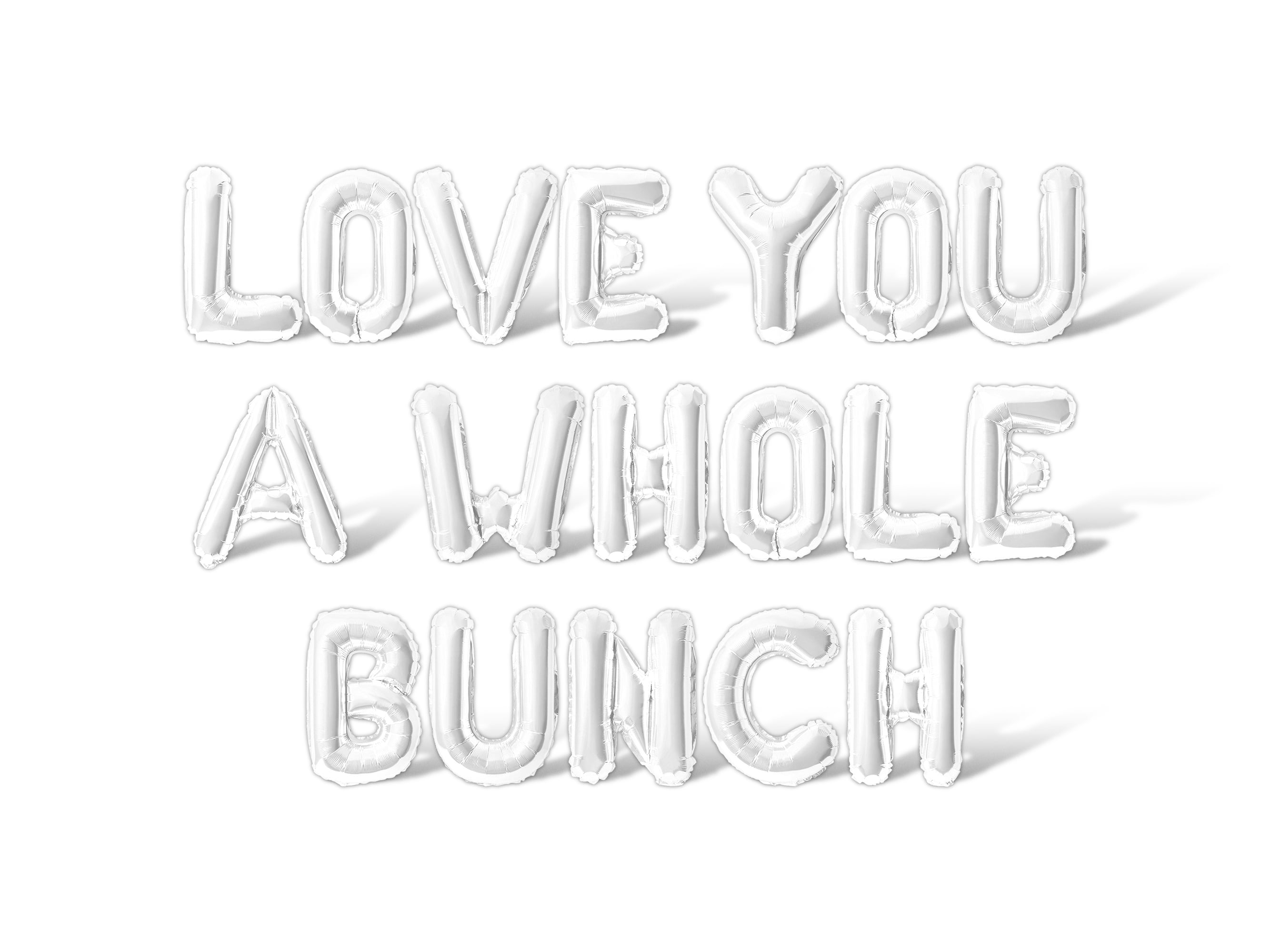 Letter Balloons - LOVE YOU A WHOLE BUNCH 16" Inch Alphabet Letters Foil ...