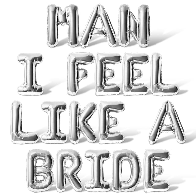 Letter Balloons - MAN I FEEL LIKE A BRIDE 16" Inch Alphabet Letters ...