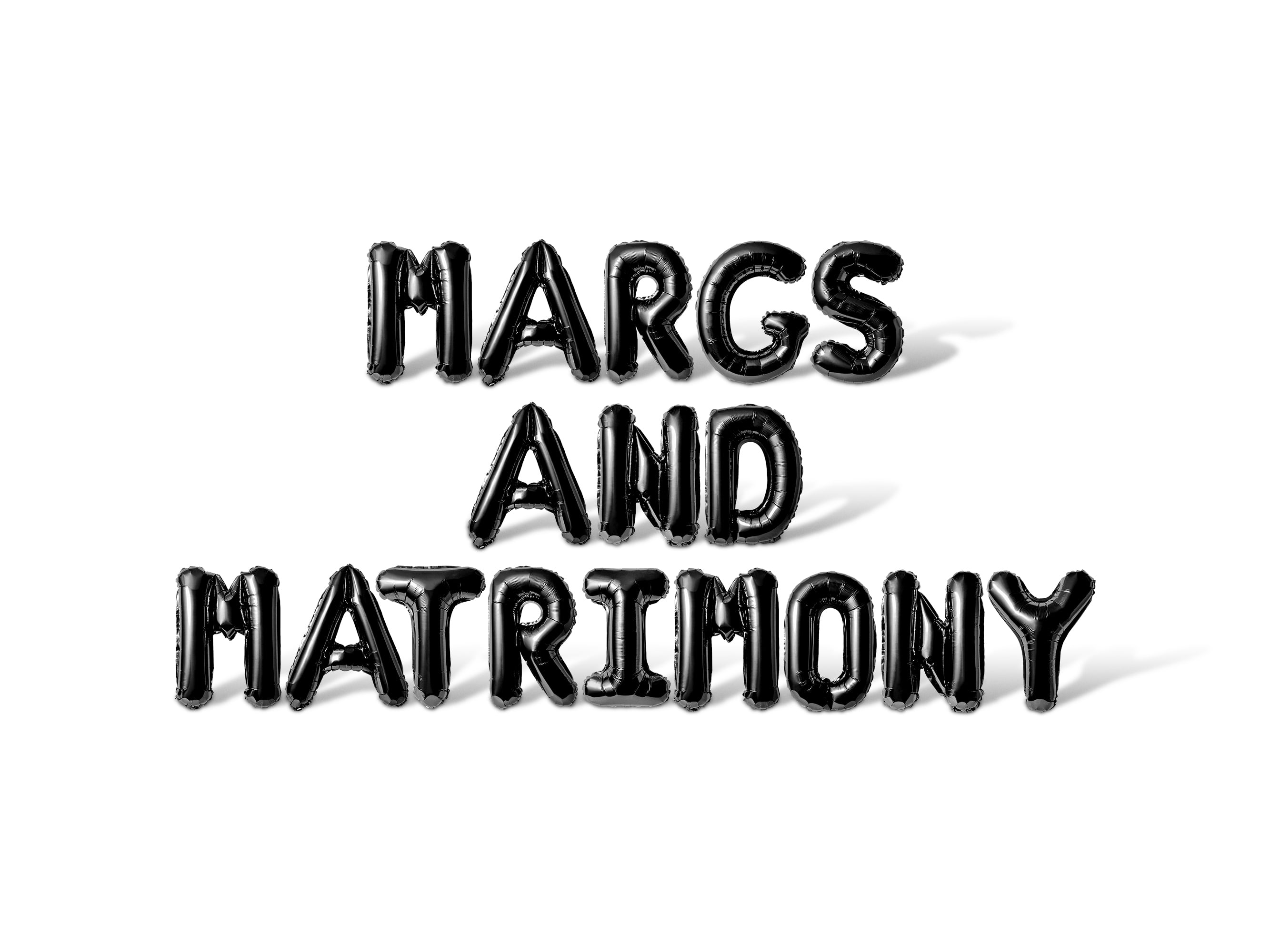Letter Balloons - MARGS AND MATRIMONY 16" Inch Alphabet Letters Foil ...