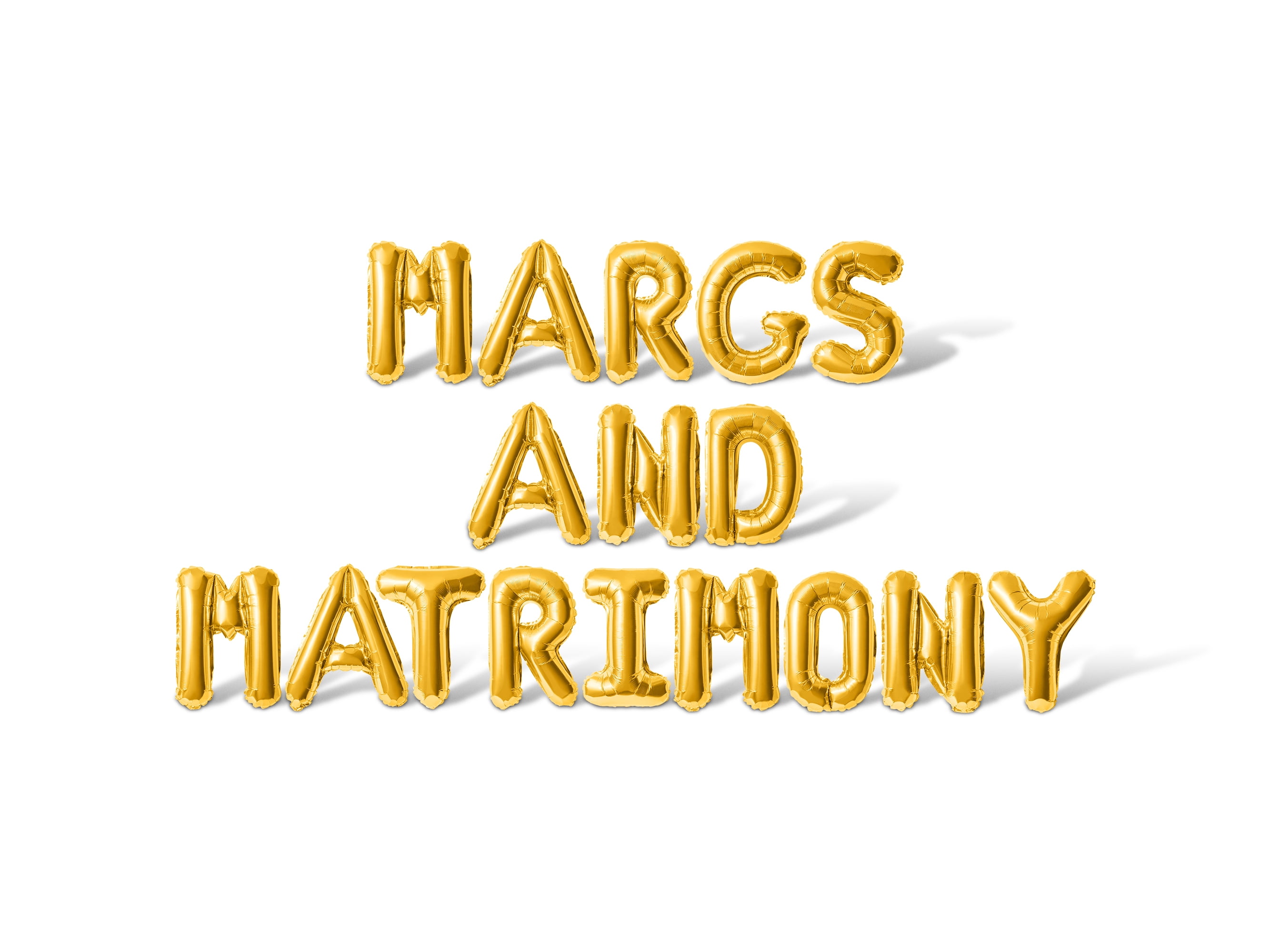 Letter Balloons - MARGS AND MATRIMONY 16" Inch Alphabet Letters Foil ...