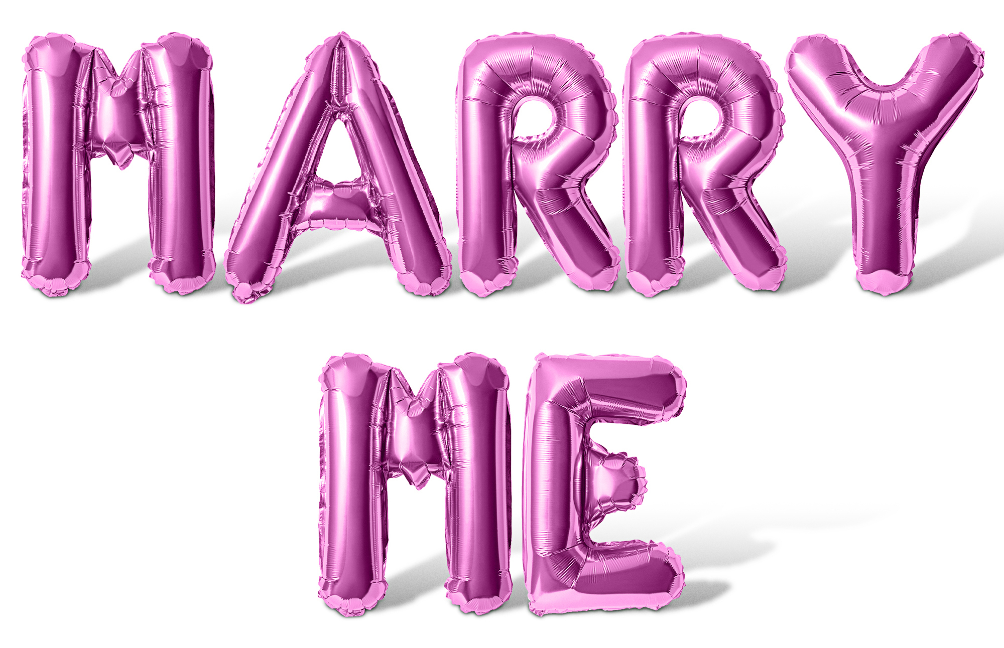 Letter Balloons - MARRY ME 16" Inch Alphabet Letters Foil Mylar Balloon ...
