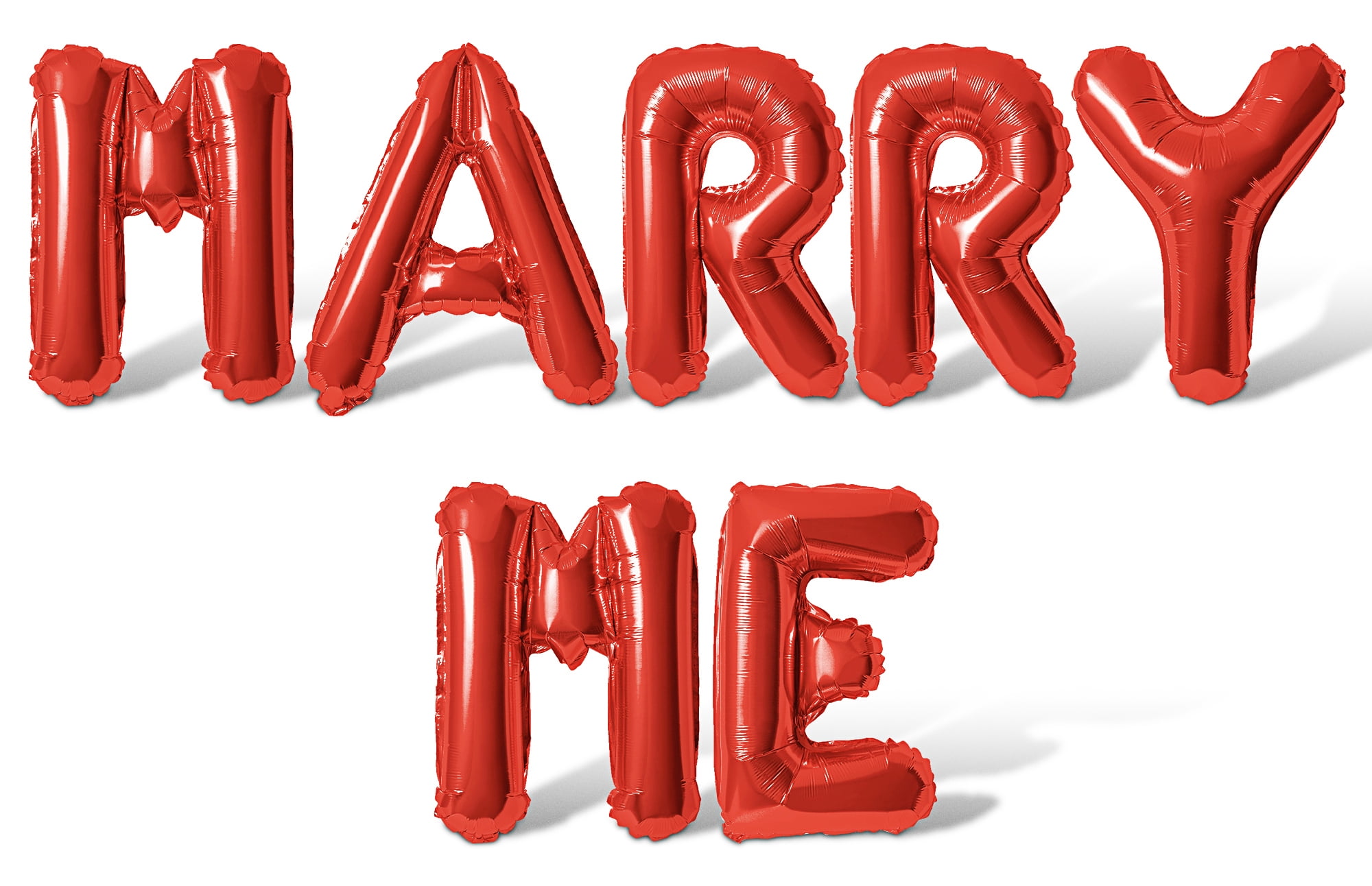 Letter Balloons - MARRY ME 16" Inch Alphabet Letters Foil Mylar Balloon ...