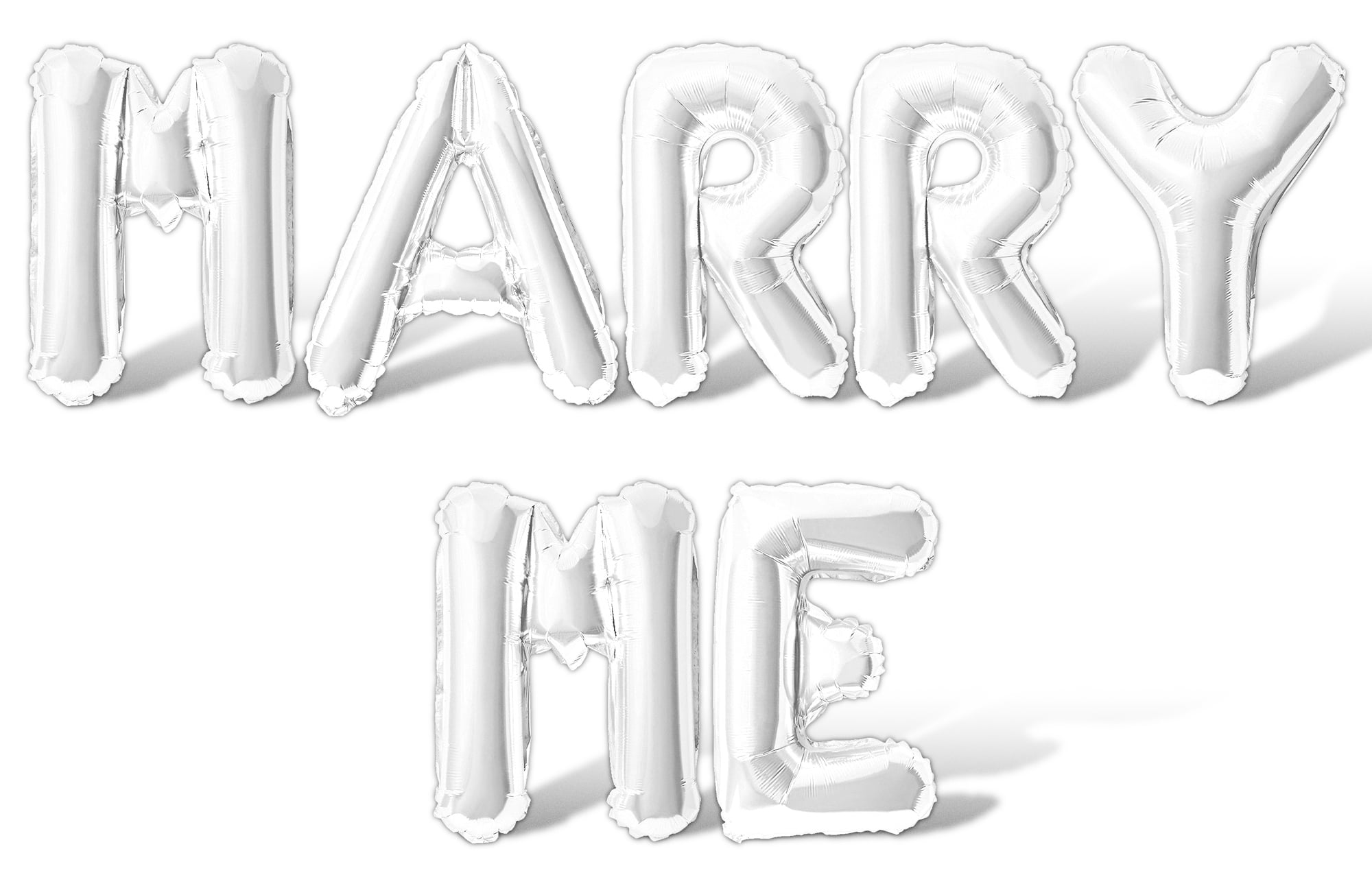 Letter Balloons - MARRY ME 16" Inch Alphabet Letters Foil Mylar Balloon ...
