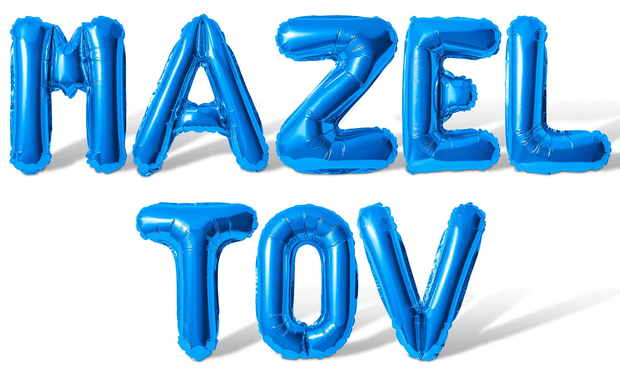 Letter Balloons - MAZEL TOV 16" Inch Alphabet Letters Foil Mylar ...