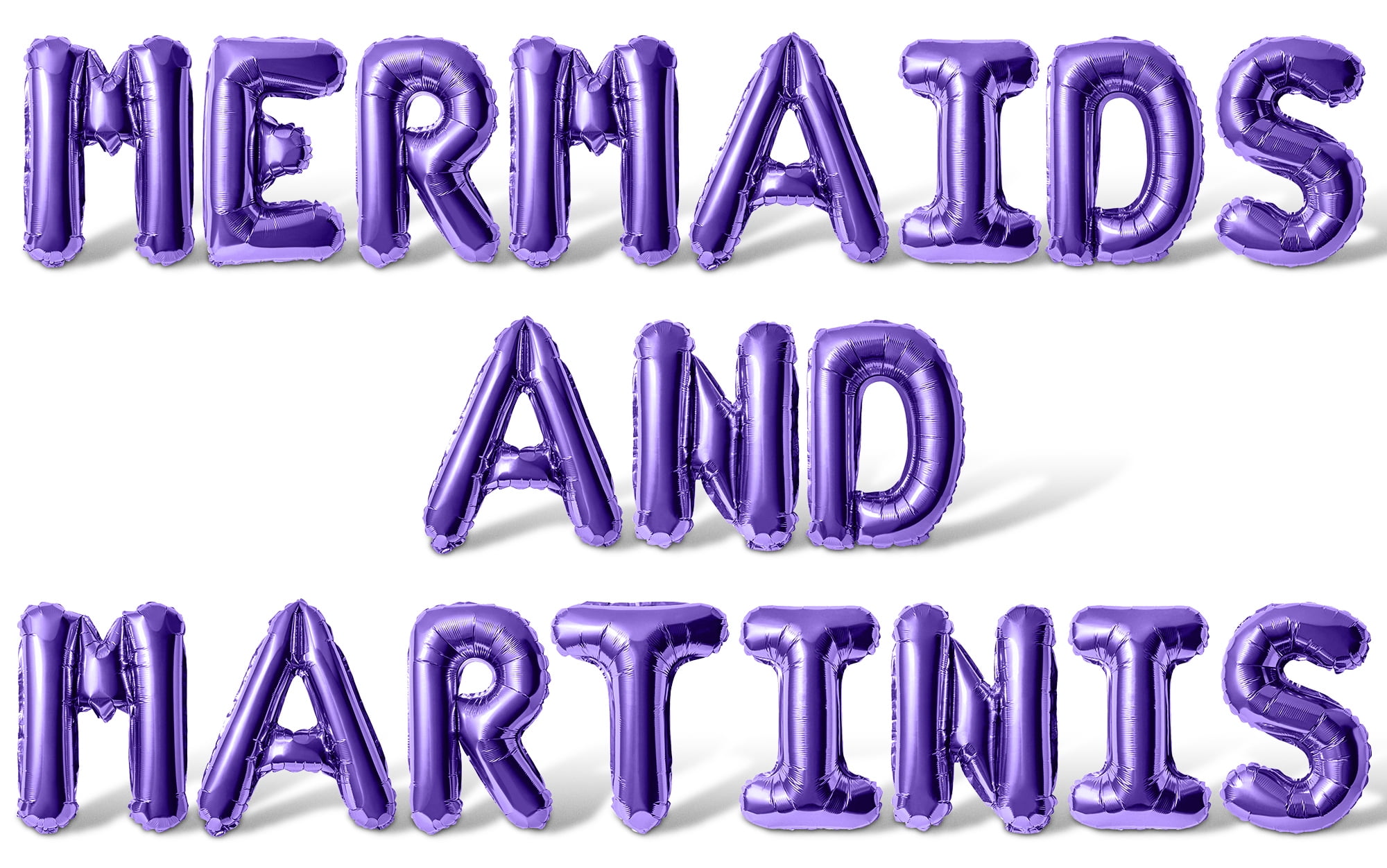 Letter Balloons - MERMAIDS AND MARTINIS 16" Inch Alphabet Letters Foil ...