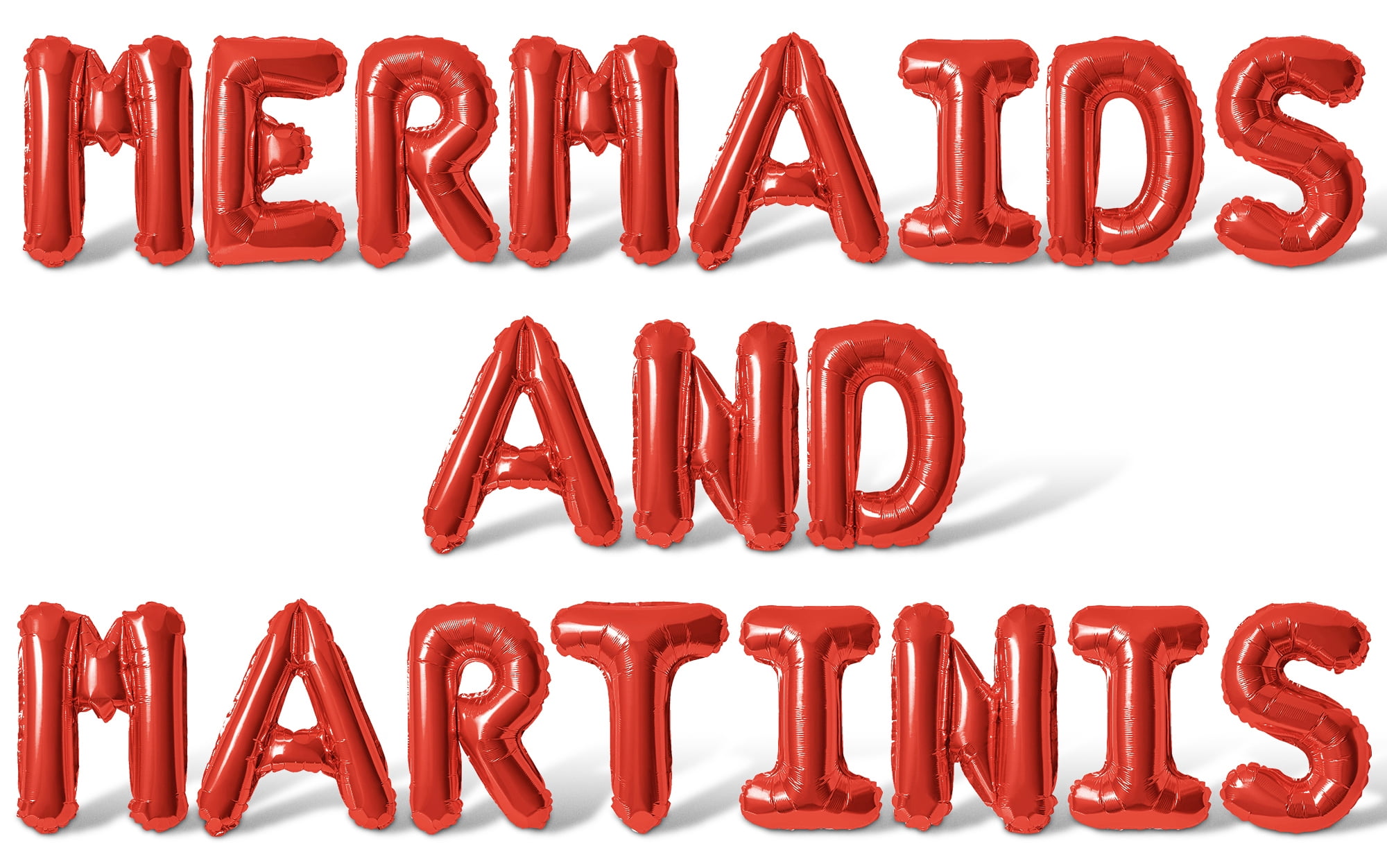 Letter Balloons - MERMAIDS AND MARTINIS 16" Inch Alphabet Letters Foil ...