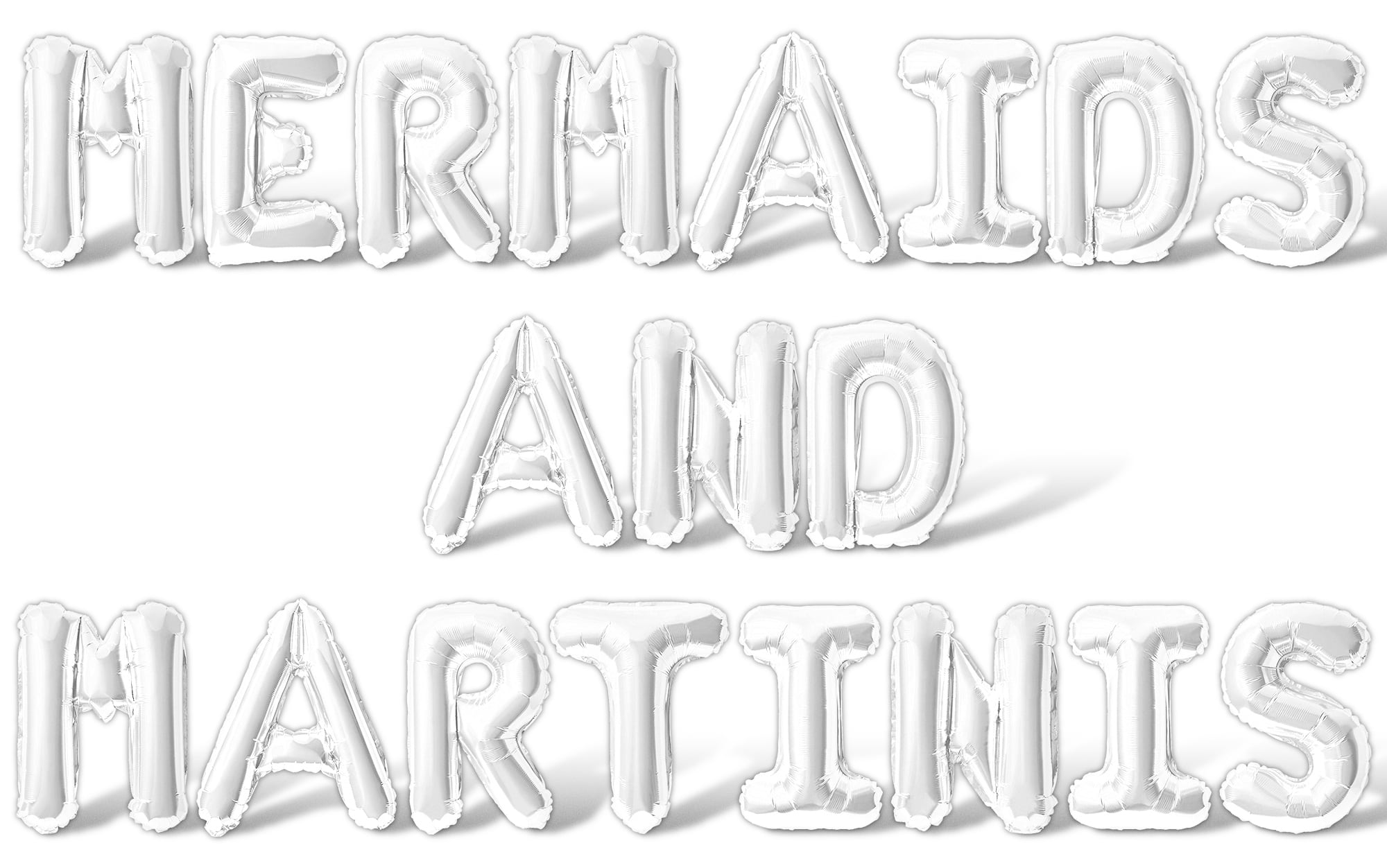 Letter Balloons - MERMAIDS AND MARTINIS 16" Inch Alphabet Letters Foil ...