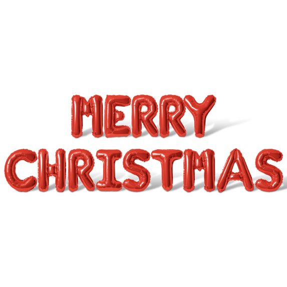 Letter Balloons - MERRY CHRISTMAS 16" Inch Alphabet Letters Foil Mylar ...