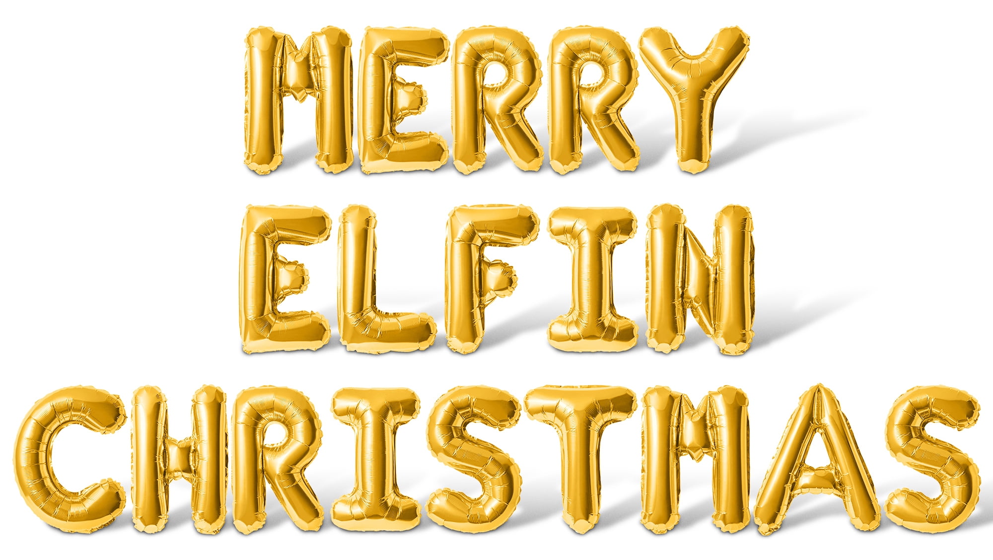 Letter Balloons - MERRY ELFIN CHRISTMAS 16" Inch Alphabet Letters Foil ...