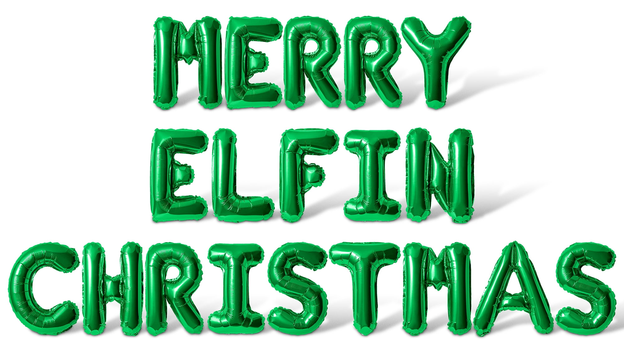 Letter Balloons - MERRY ELFIN CHRISTMAS 16" Inch Alphabet Letters Foil ...
