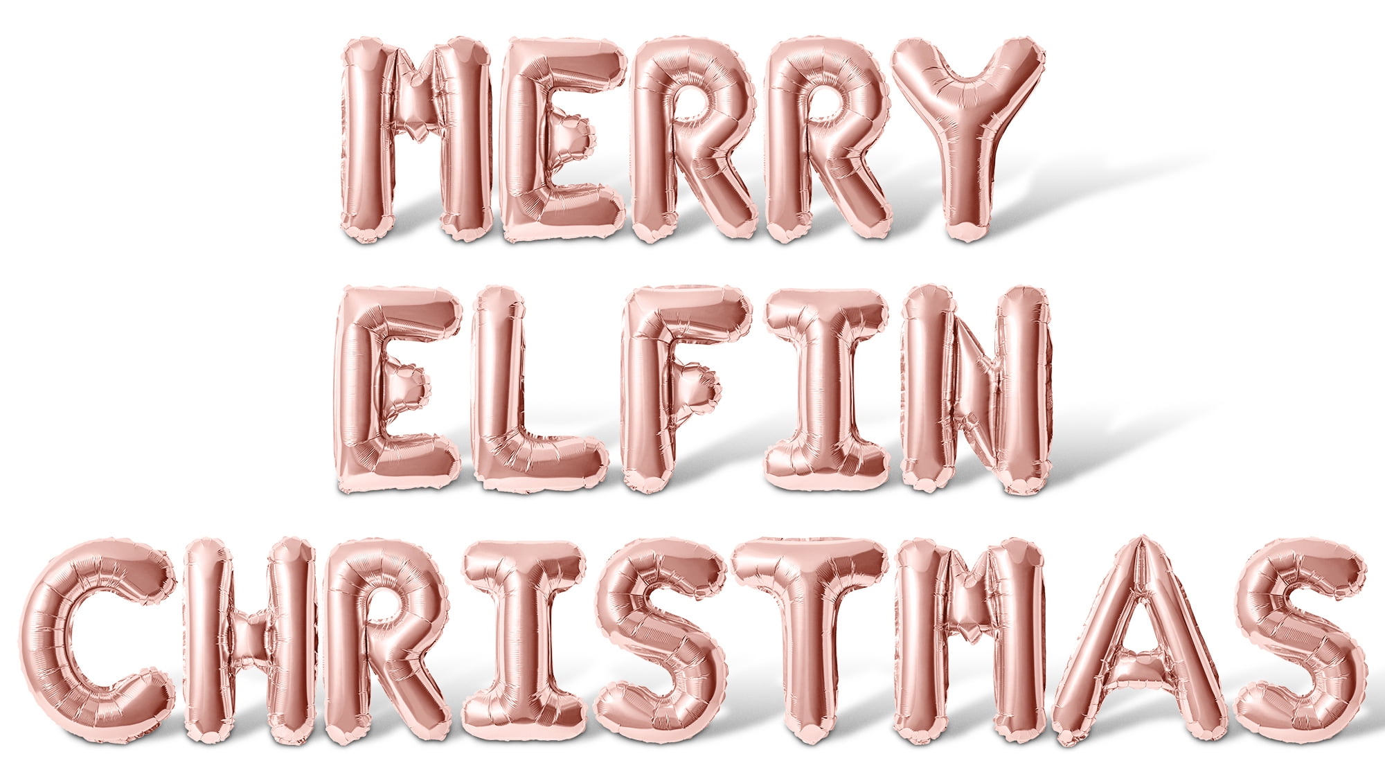 Letter Balloons - MERRY ELFIN CHRISTMAS 16" Inch Alphabet Letters Foil ...