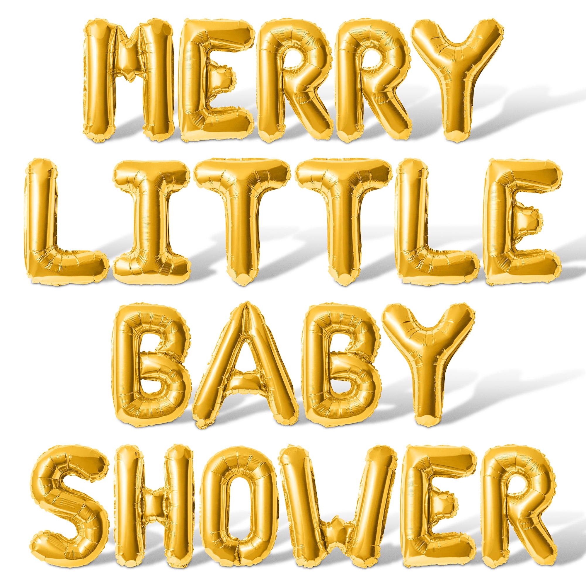 Letter Balloons - MERRY LITTLE BABY SHOWER 16" Inch Alphabet Letters ...