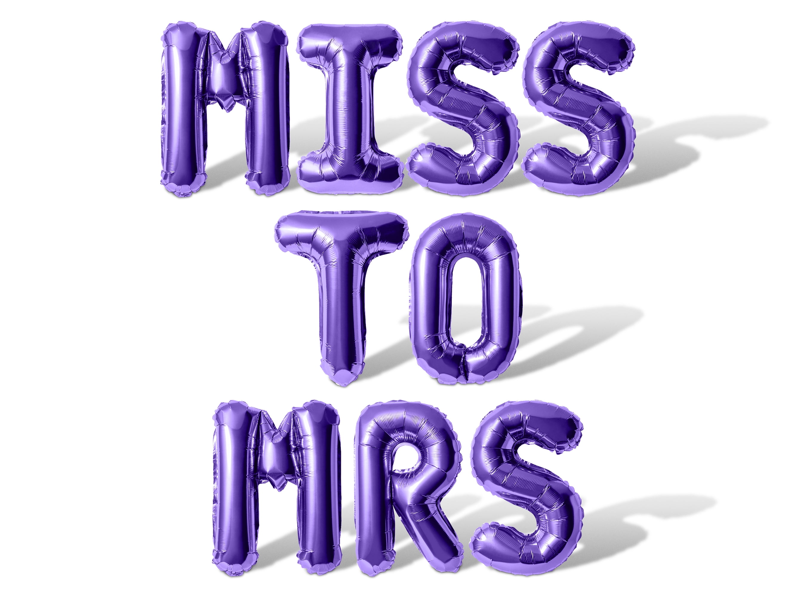 Letter Balloons - MISS TO MRS 16" Inch Alphabet Letters Foil Mylar ...