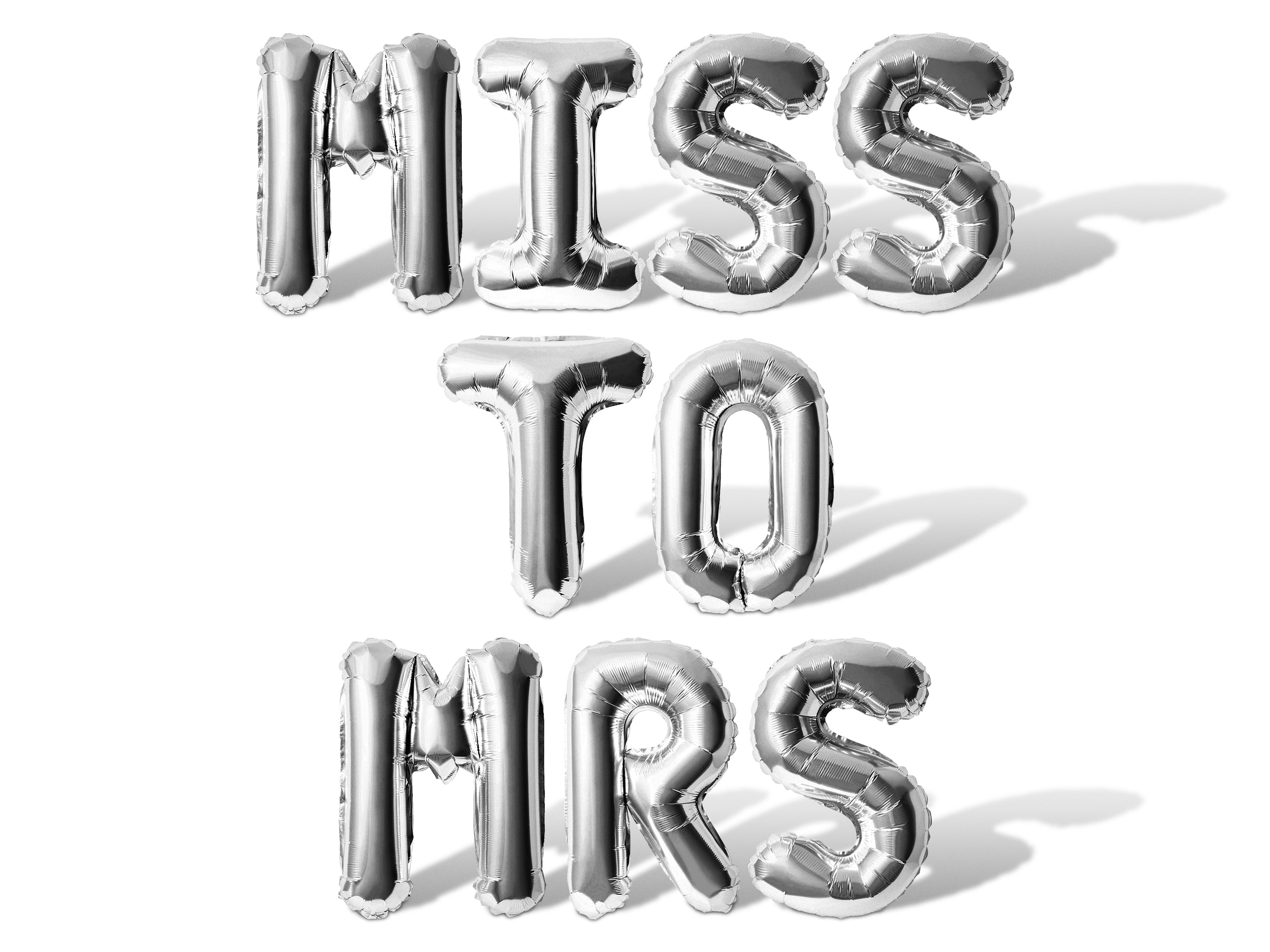 Letter Balloons - MISS TO MRS 16" Inch Alphabet Letters Foil Mylar ...