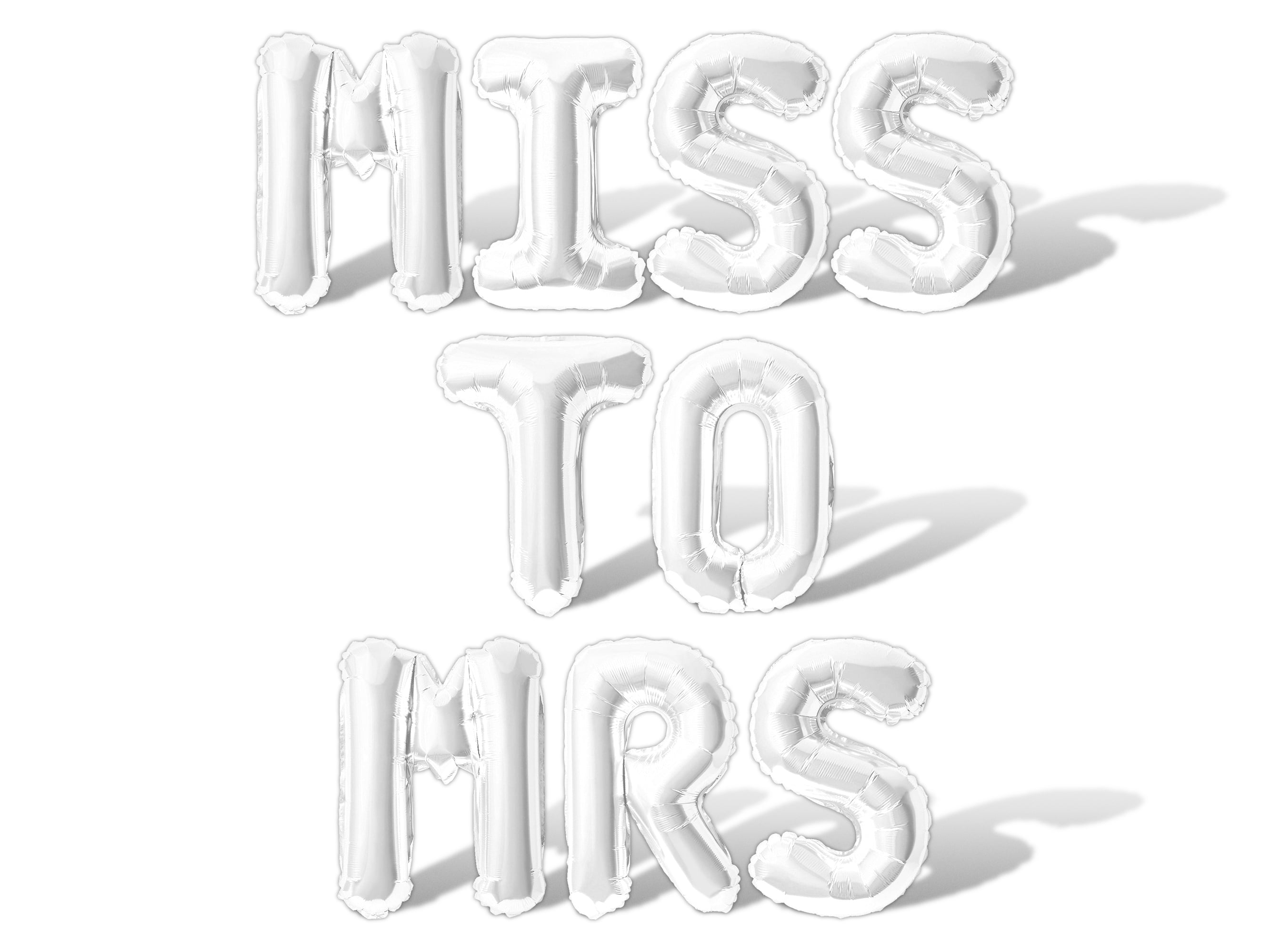 Letter Balloons - MISS TO MRS 16" Inch Alphabet Letters Foil Mylar ...