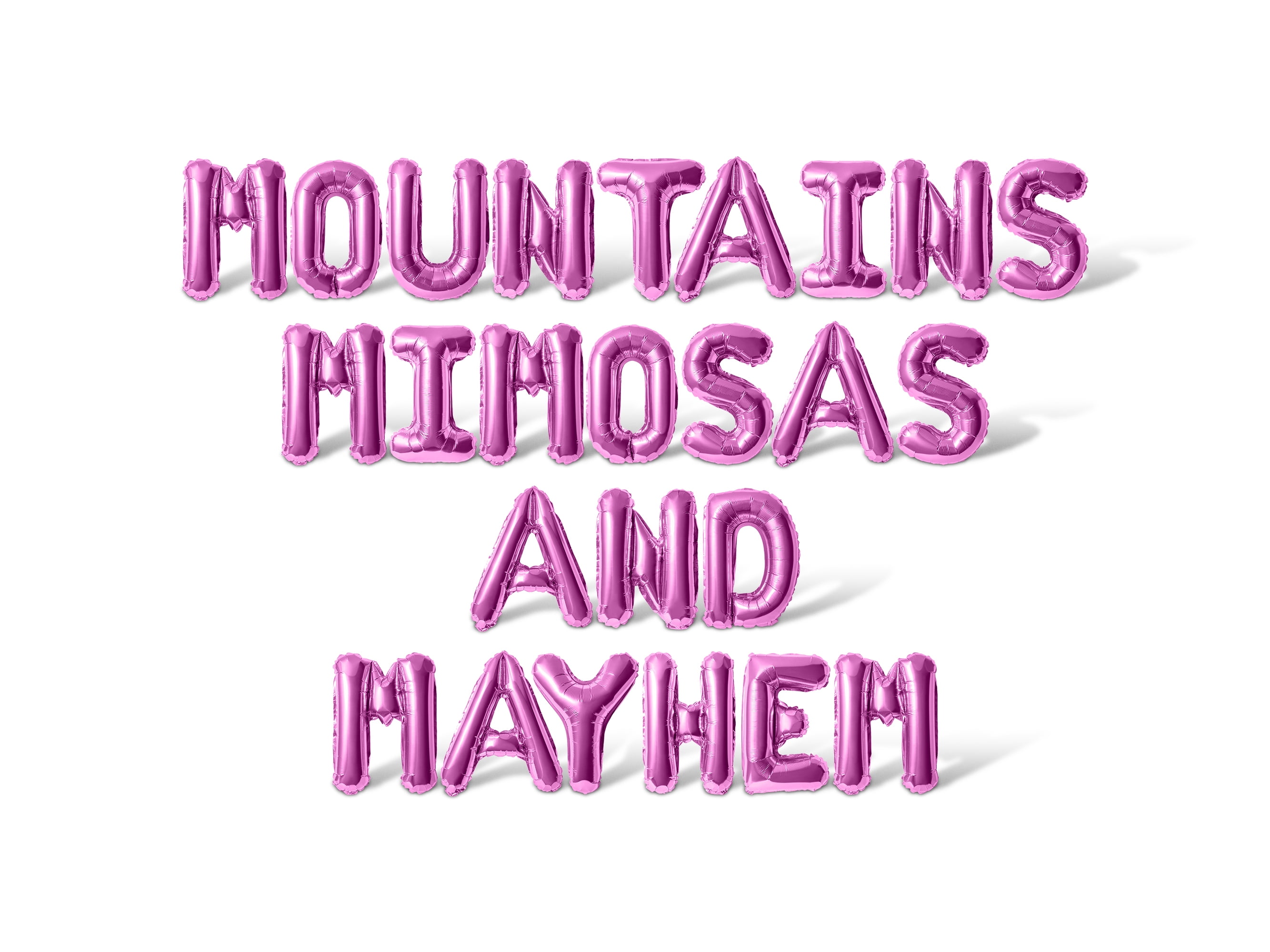 Letter Balloons - MOUNTAINS MIMOSAS AND MAYHEM 16" Inch Alphabet ...