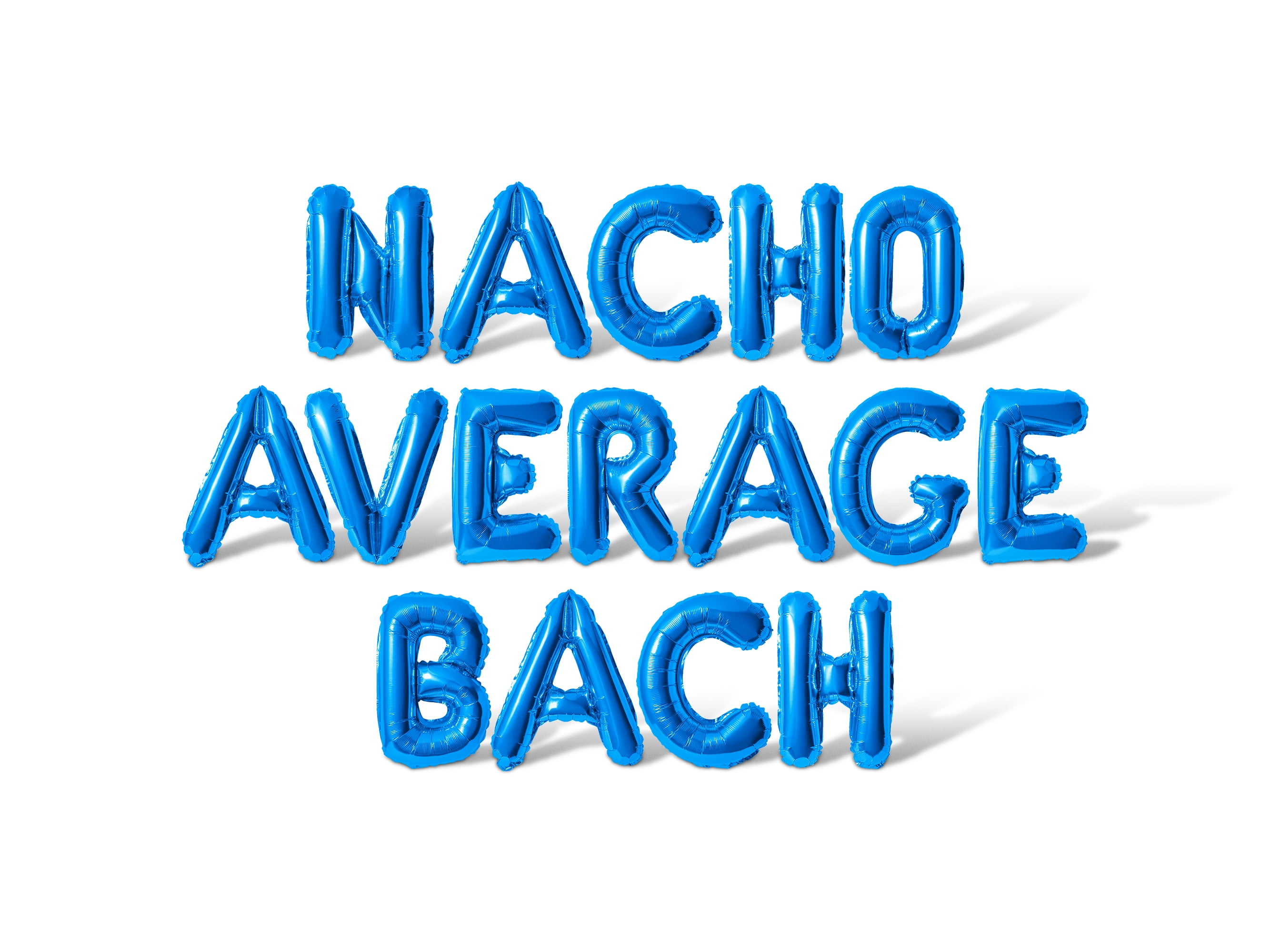 Letter Balloons - NACHO AVERAGE BACH 16" Inch Alphabet Letters Foil ...
