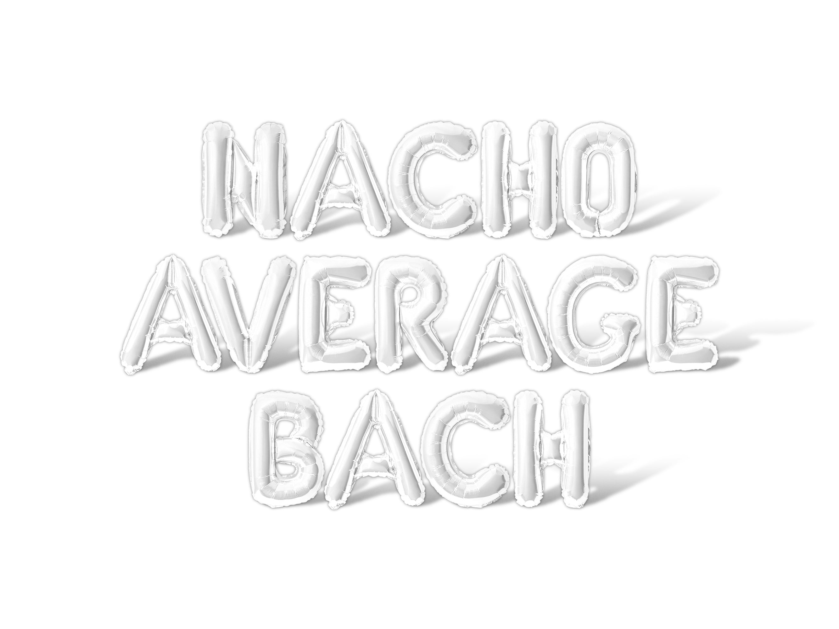 Letter Balloons - NACHO AVERAGE BACH 16" Inch Alphabet Letters Foil ...