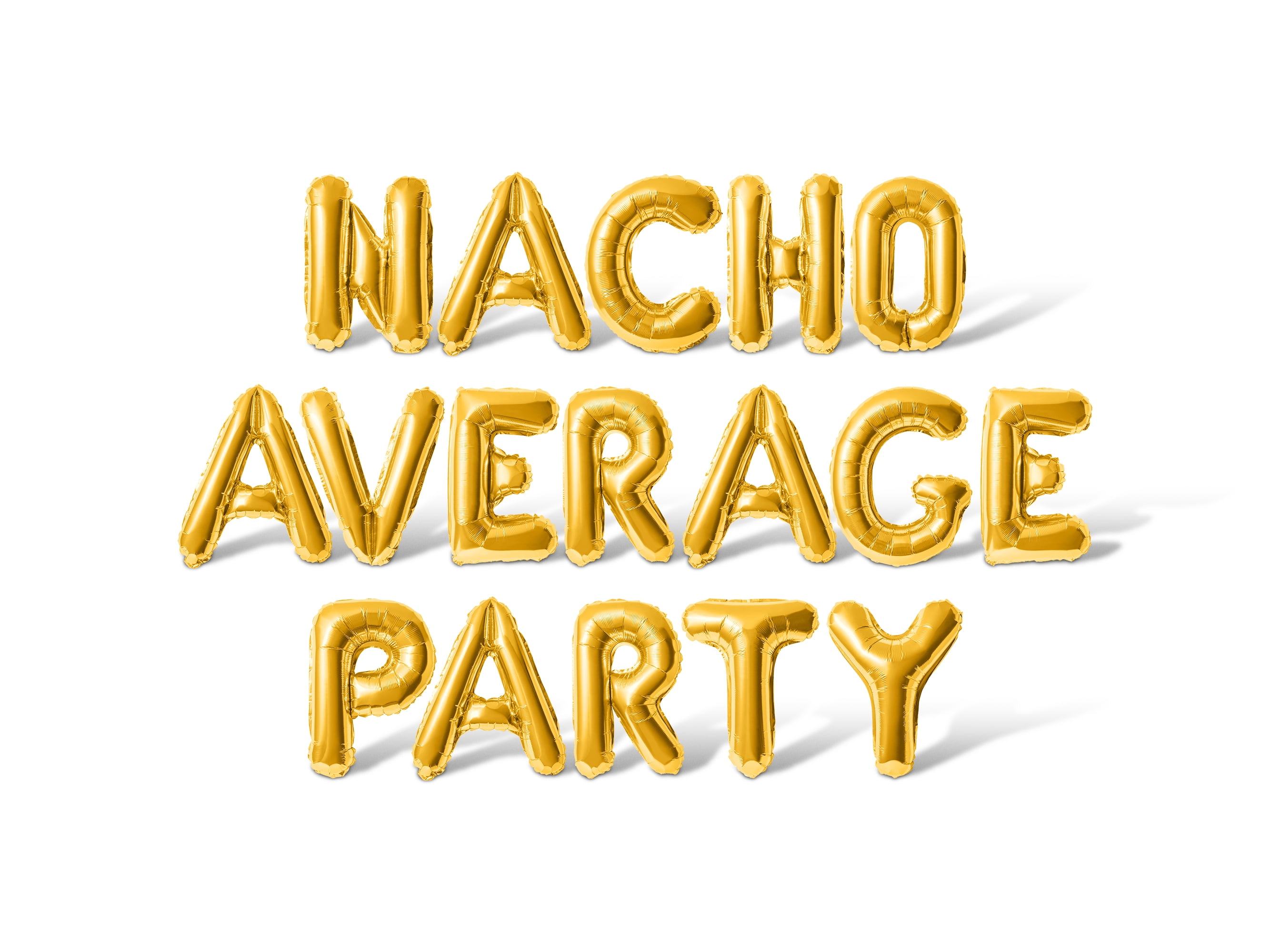 Letter Balloons - NACHO AVERAGE PARTY 16" Inch Alphabet Letters Foil ...