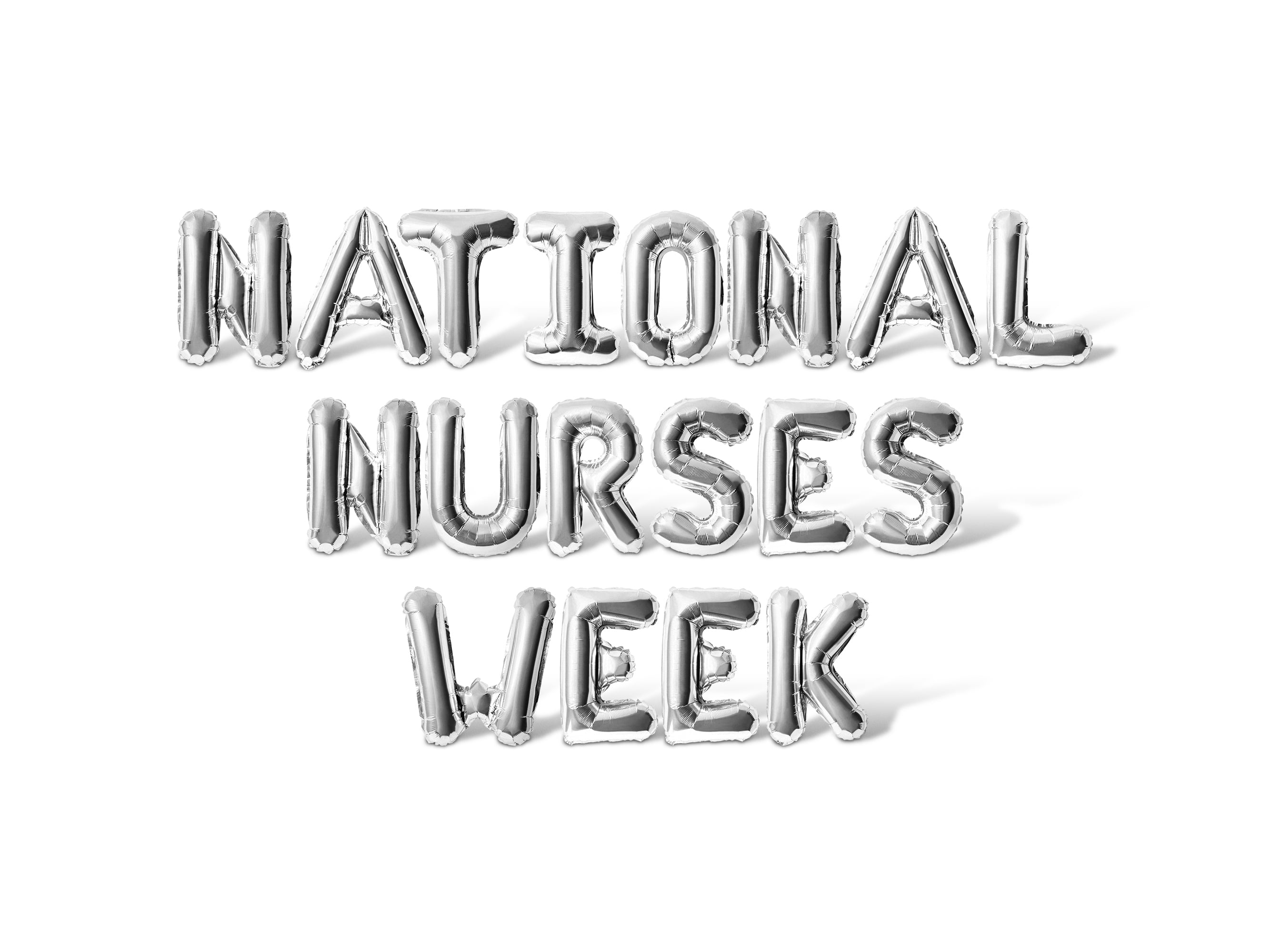 Letter Balloons - NATIONAL NURSES WEEK 16" Inch Alphabet Letters Foil ...