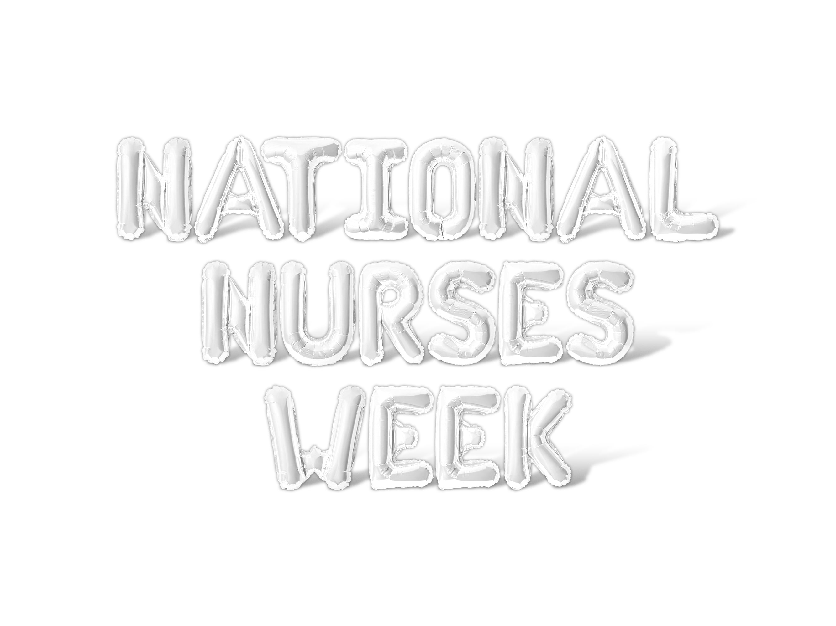 Letter Balloons - NATIONAL NURSES WEEK 16" Inch Alphabet Letters Foil ...