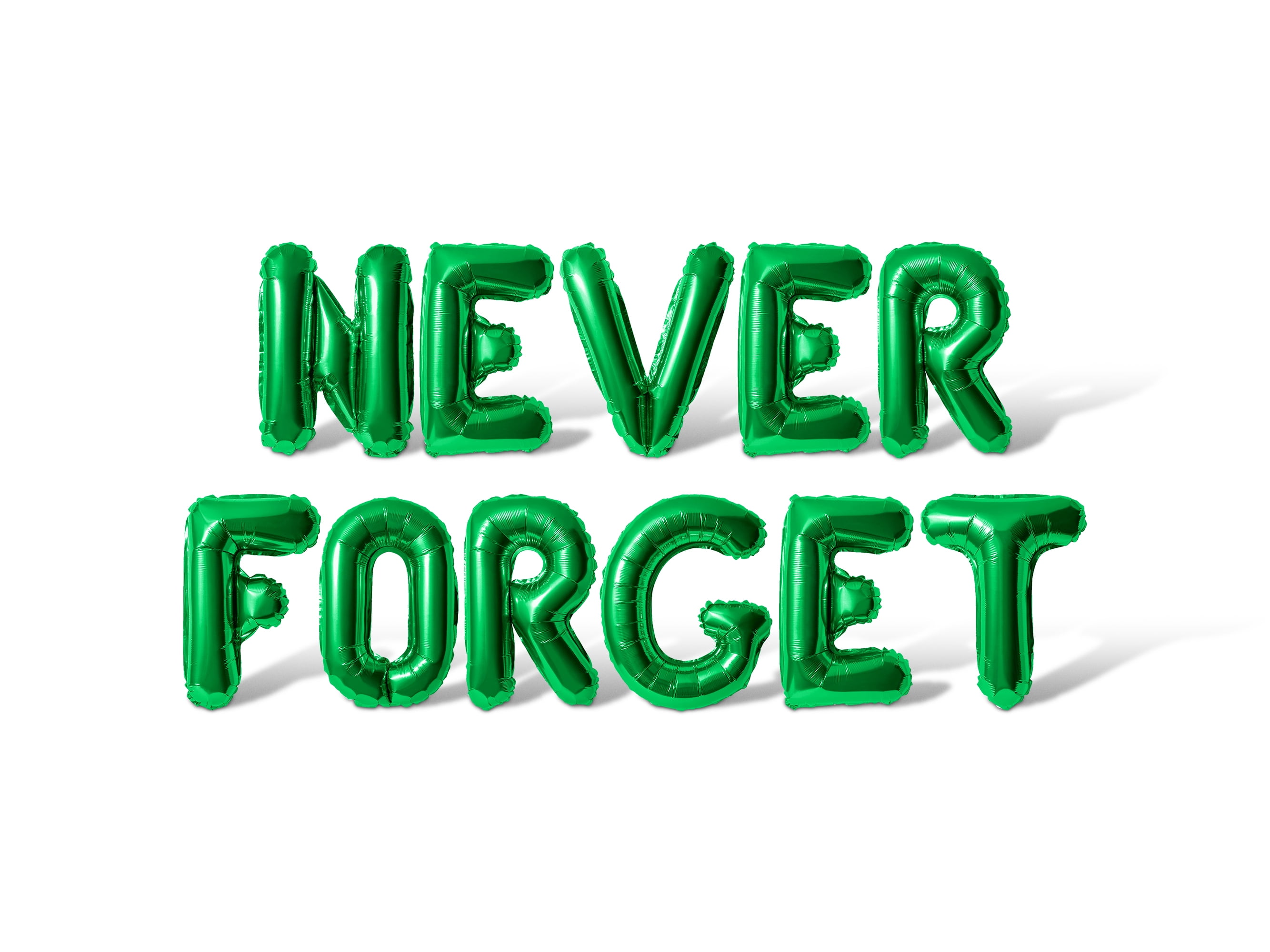 Letter Balloons - NEVER FORGET 16" Inch Alphabet Letters Foil Mylar ...