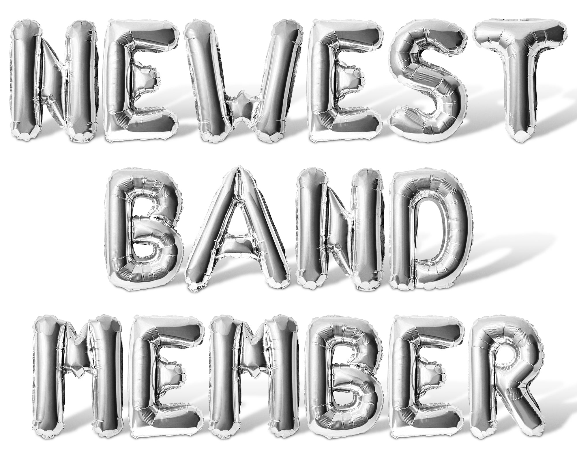 Letter Balloons - NEWEST BAND MEMBER 16" Inch Alphabet Letters Foil ...